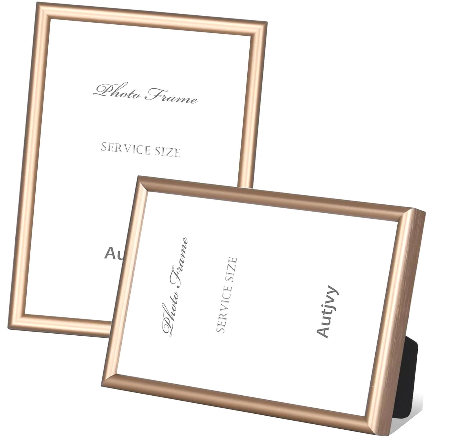 GZHJMY 6x8 Picture Frame Pair in Matte Thin Aluminum Metal with HD Real ...