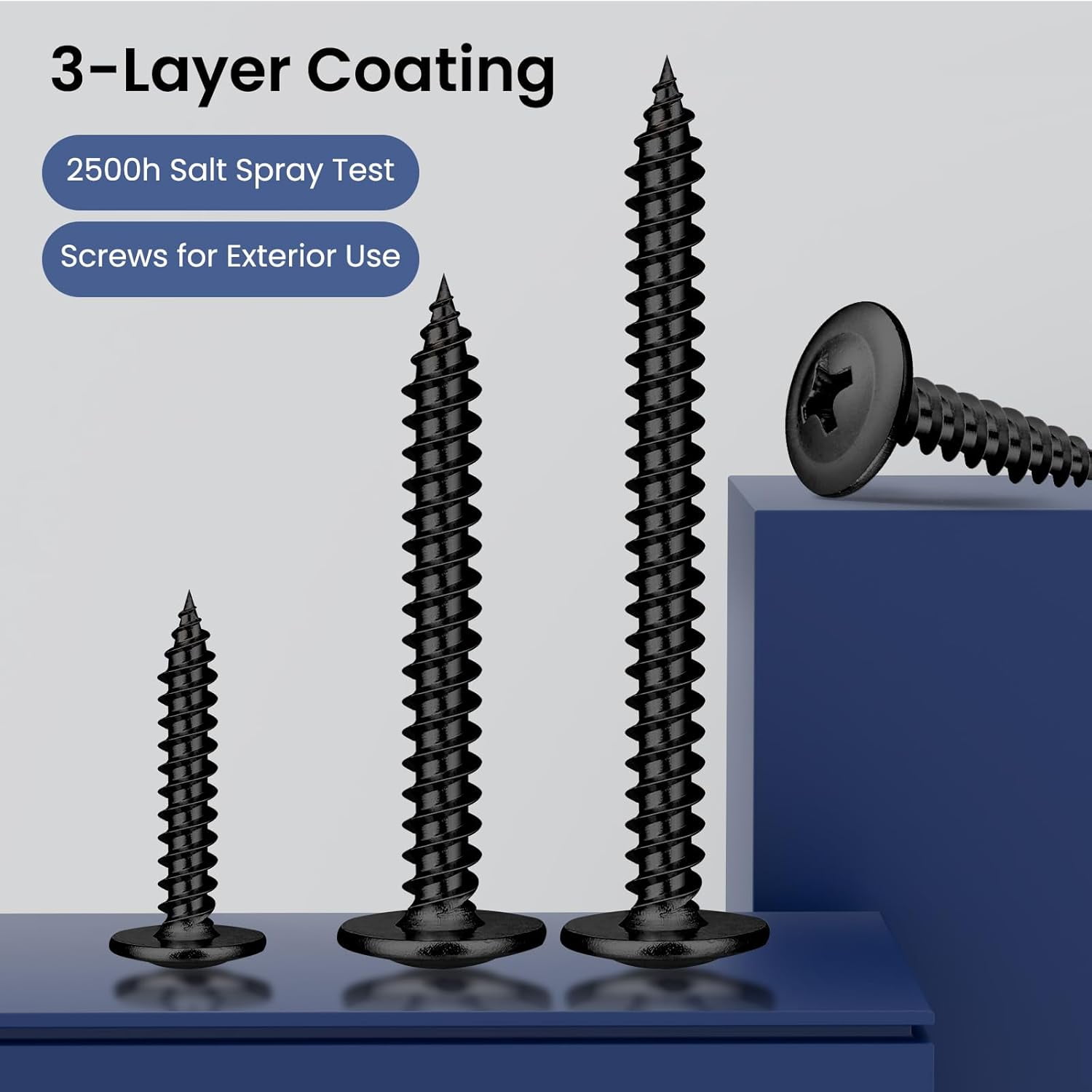 GZHJMY #8 x 1 Inch Wood Screws Modified Truss Stainelss Steel 410 Self ...