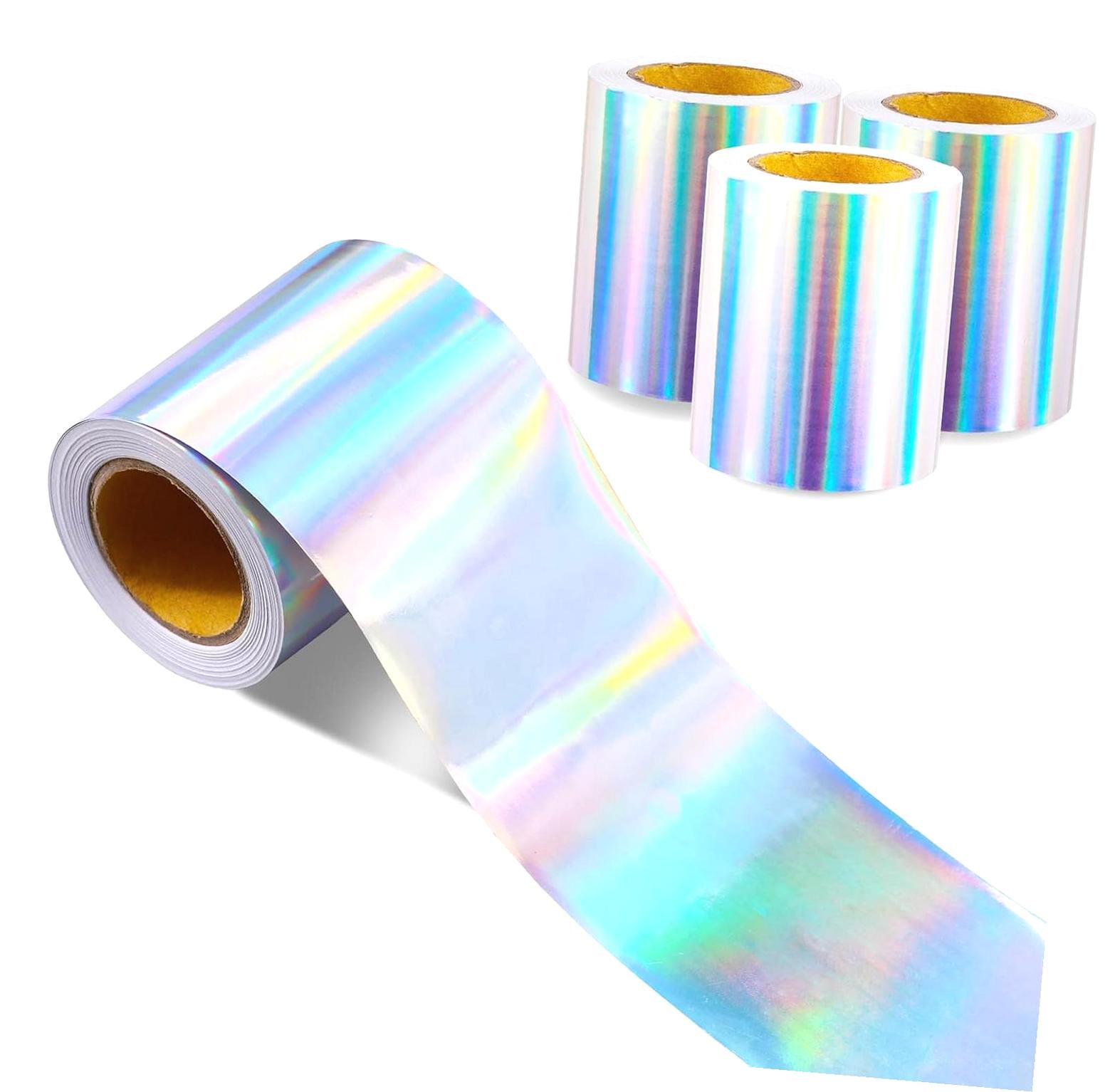 GZHJMY 99 Feet Iridescent Bulletin Board Borders Holographic Straight ...