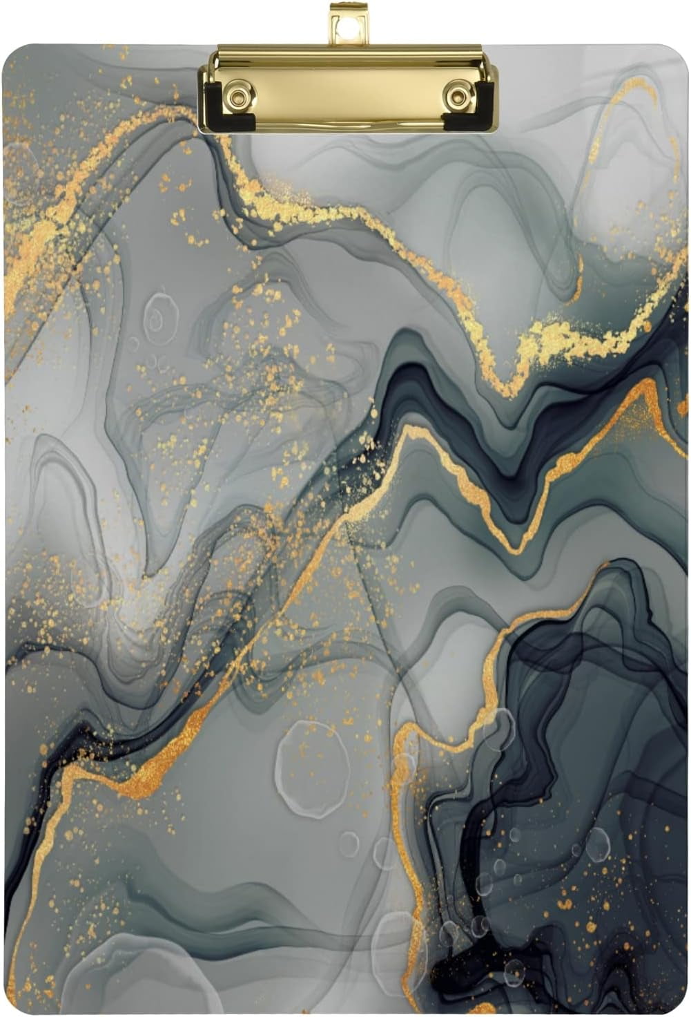 GZHJMY Abstract Black White Marble Gold Acrylic Clipboard Letter Size 9 ...