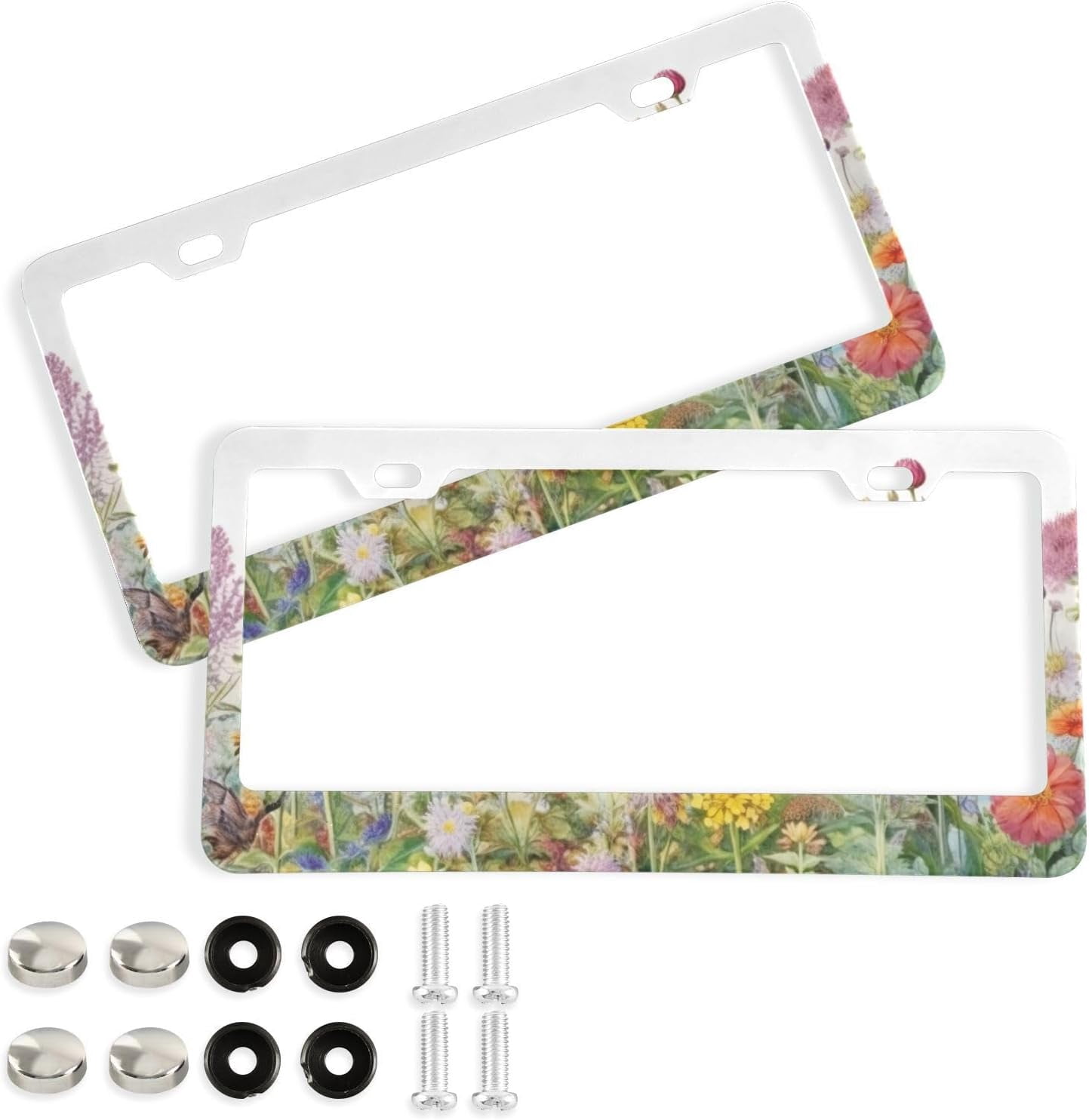 GZHJMY Abstract Field Art License Plate Frames 2 Pack Aluminum License ...