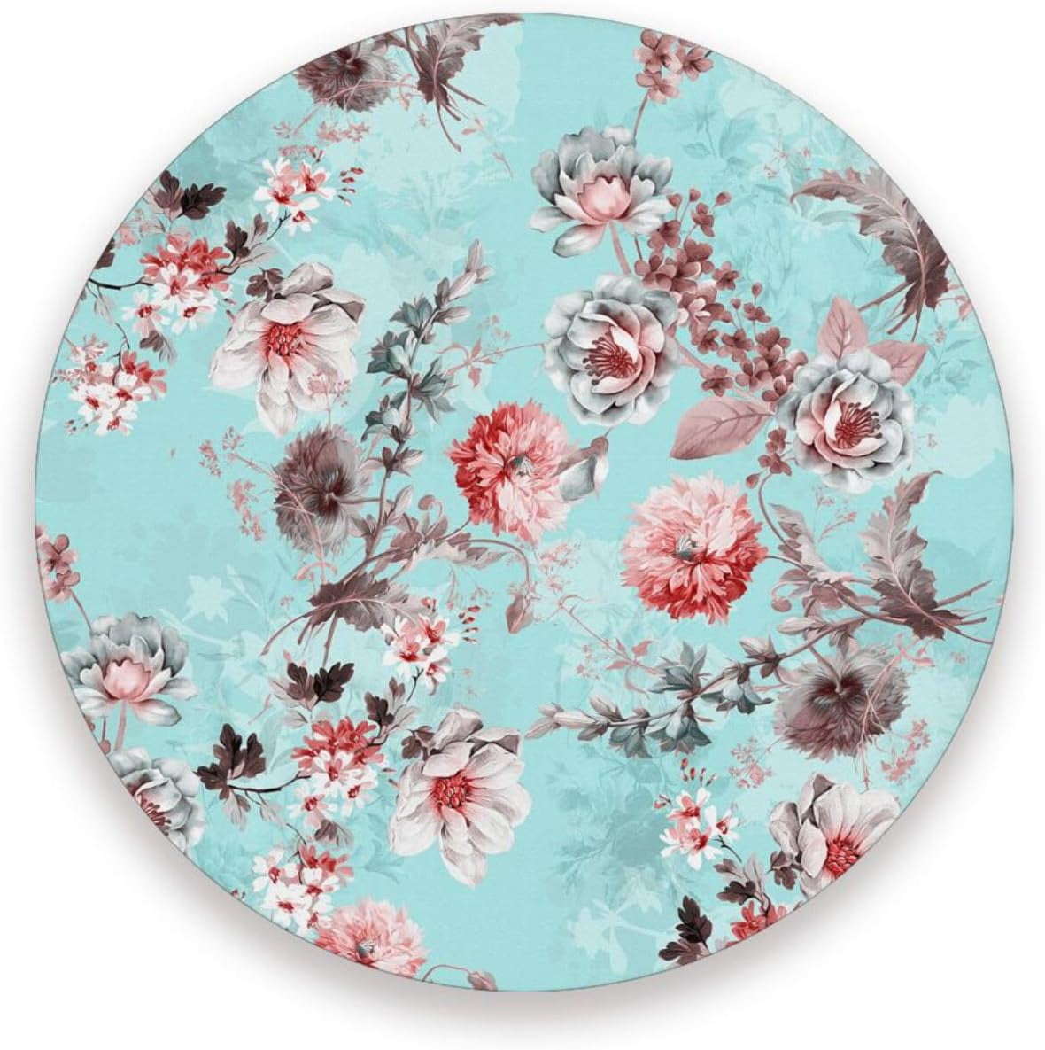 GZHJMY Abstract Floral Blue Coasters for Drinks Set of 4, Absorbent ...