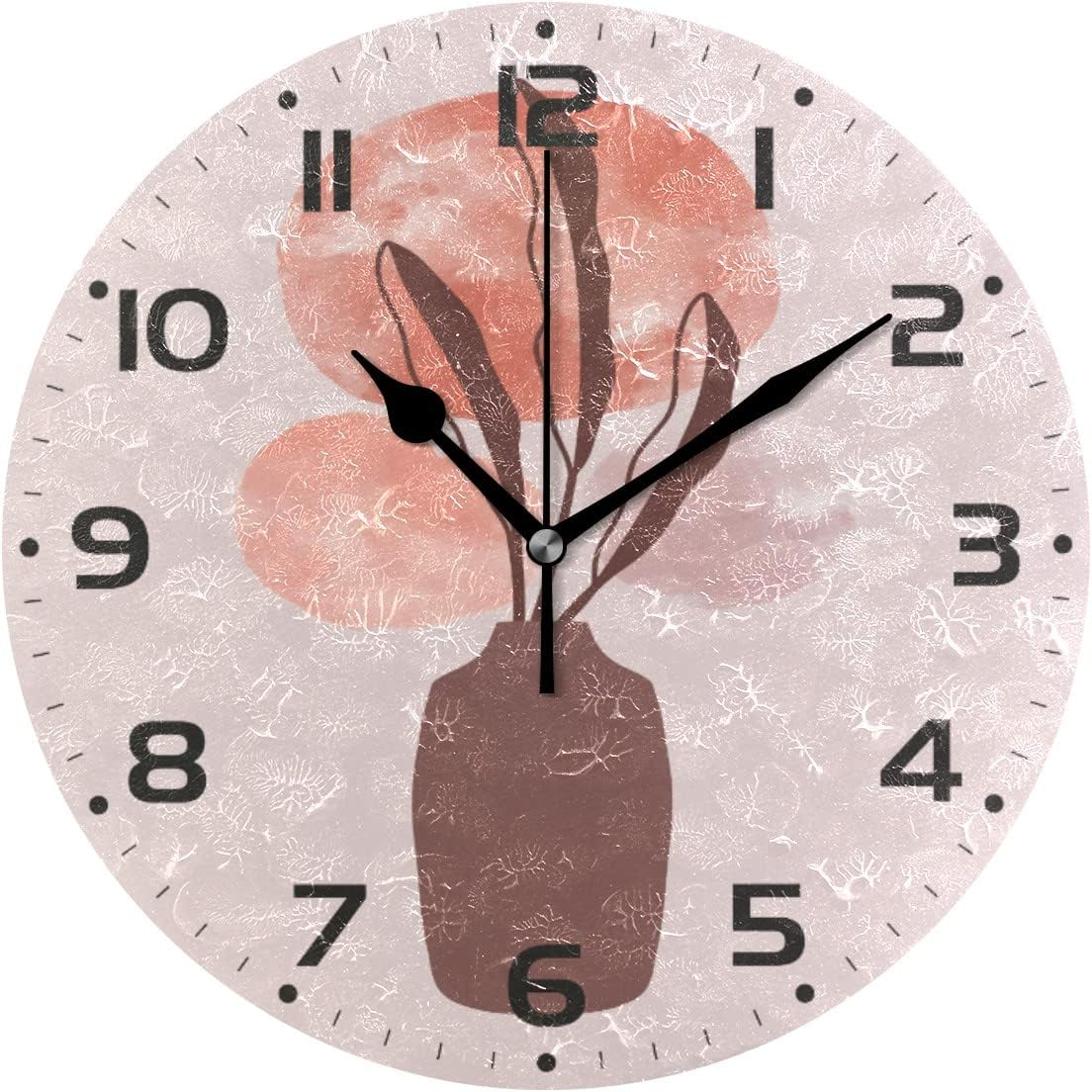 GZHJMY Abstract Geometric Shapes Wall Clock, 10" Silent Non Ticking ...