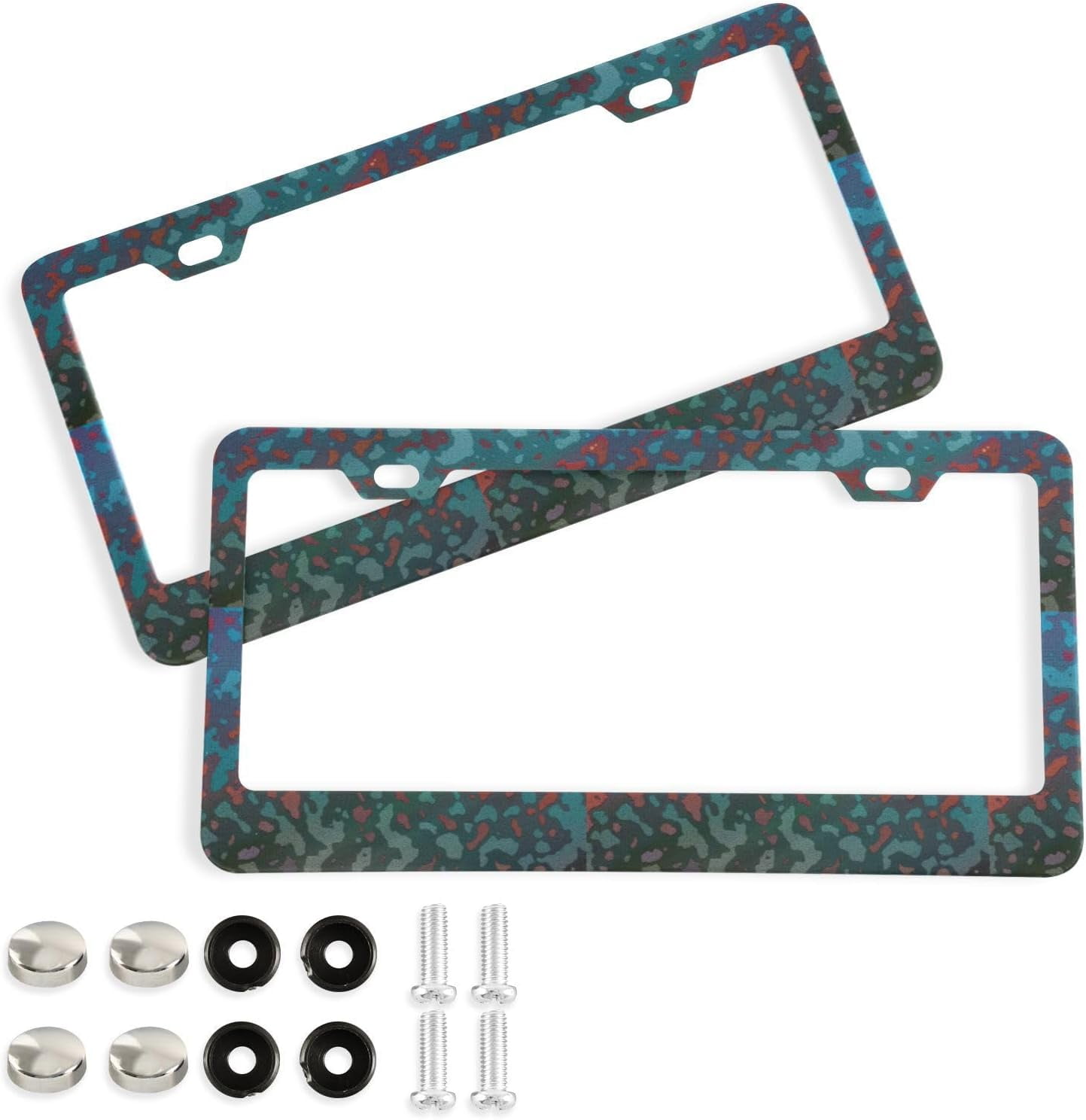 GZHJMY Abstract Military Army Blue Camouflage Camo License Plate Frames ...