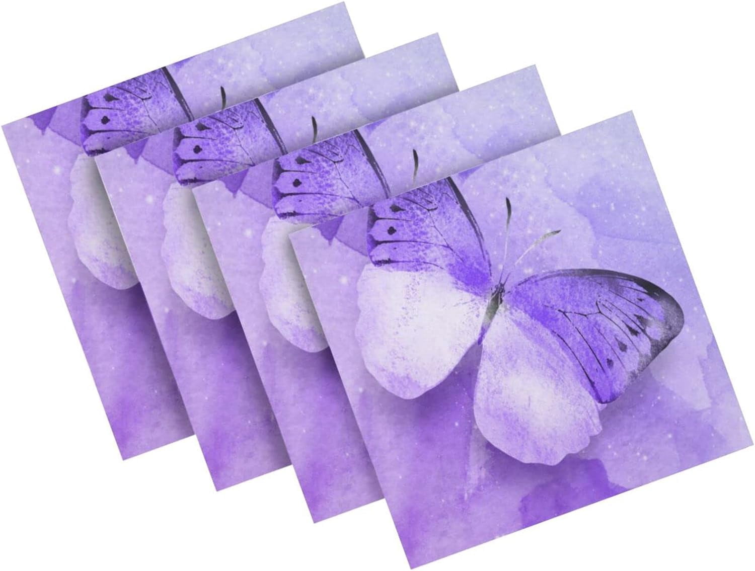 GZHJMY Abstract Purple Butterfly Cloth Napkins, 4 Pack 20 x 20 Inch ...