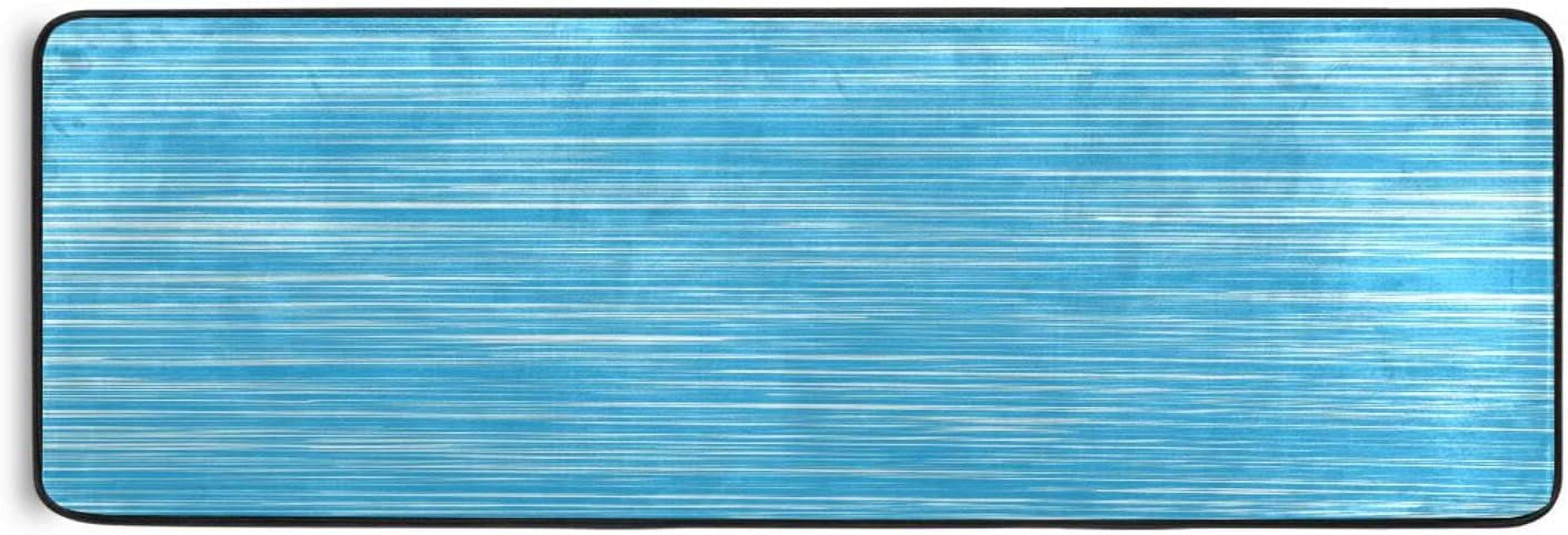 GZHJMY Abstract Waves Blue Area Rug - 2' x 6' Washable Runner Rugs with ...