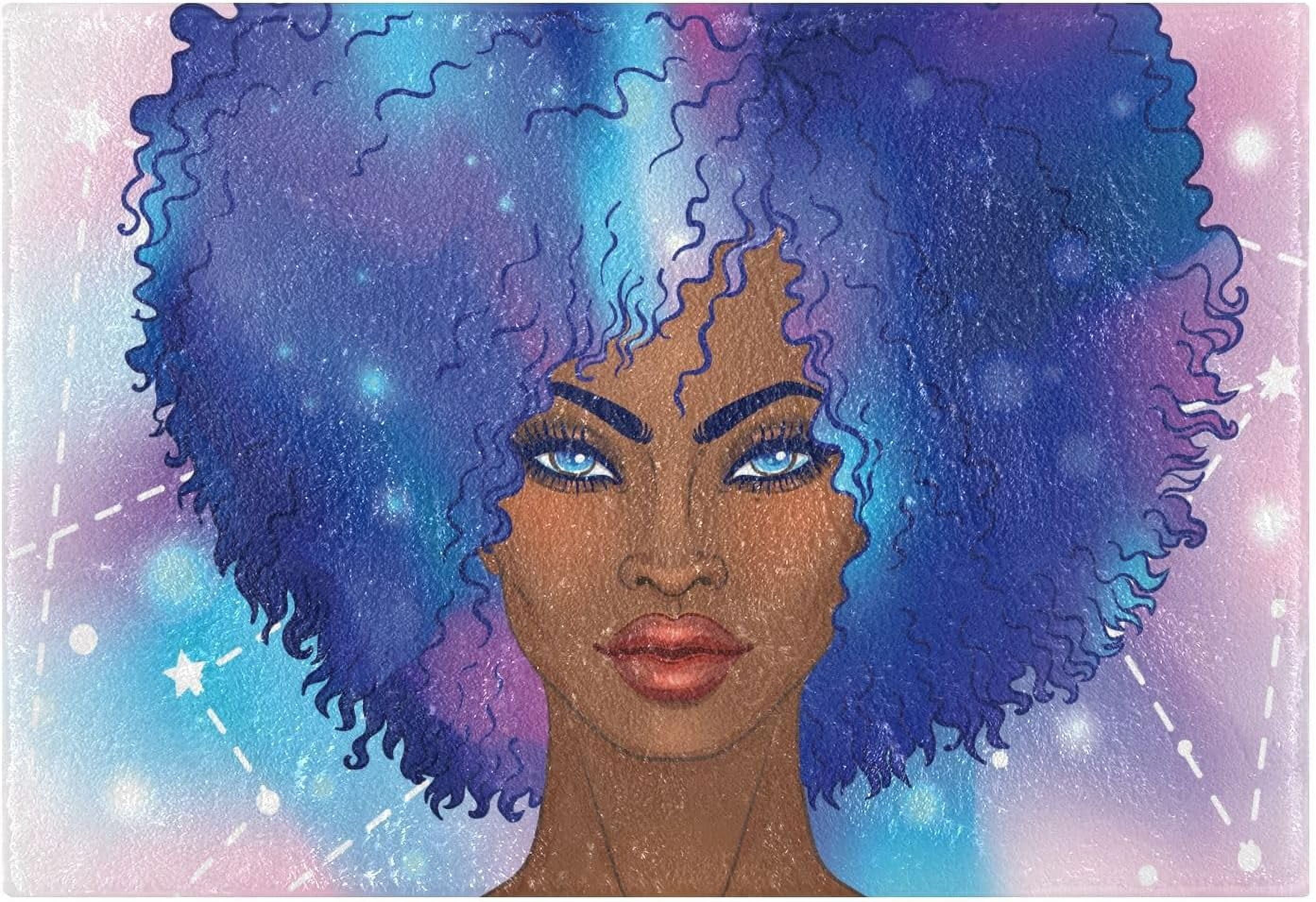 GZHJMY African American Woman Rianbow Star Bath Mat for Bathroom Rugs ...