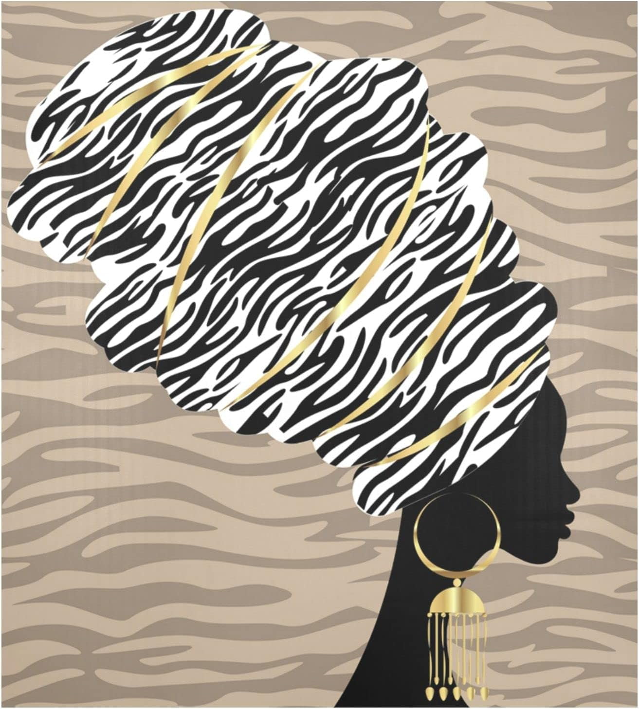 GZHJMY African American Woman Zebra Print Large Dishwasher Magnet ...
