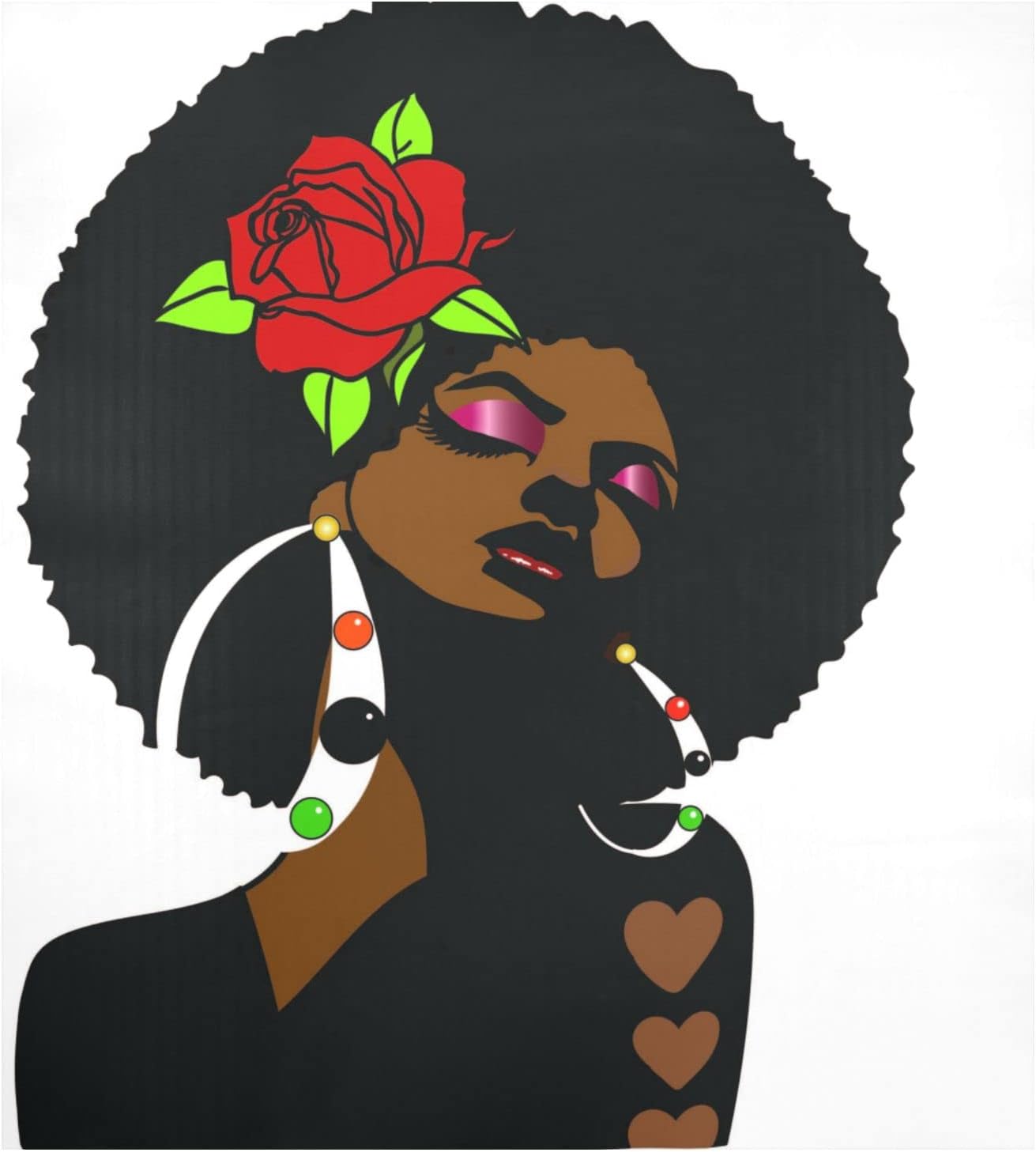 GZHJMY Afro African American Rose Large Dishwasher Magnet Magnetic ...