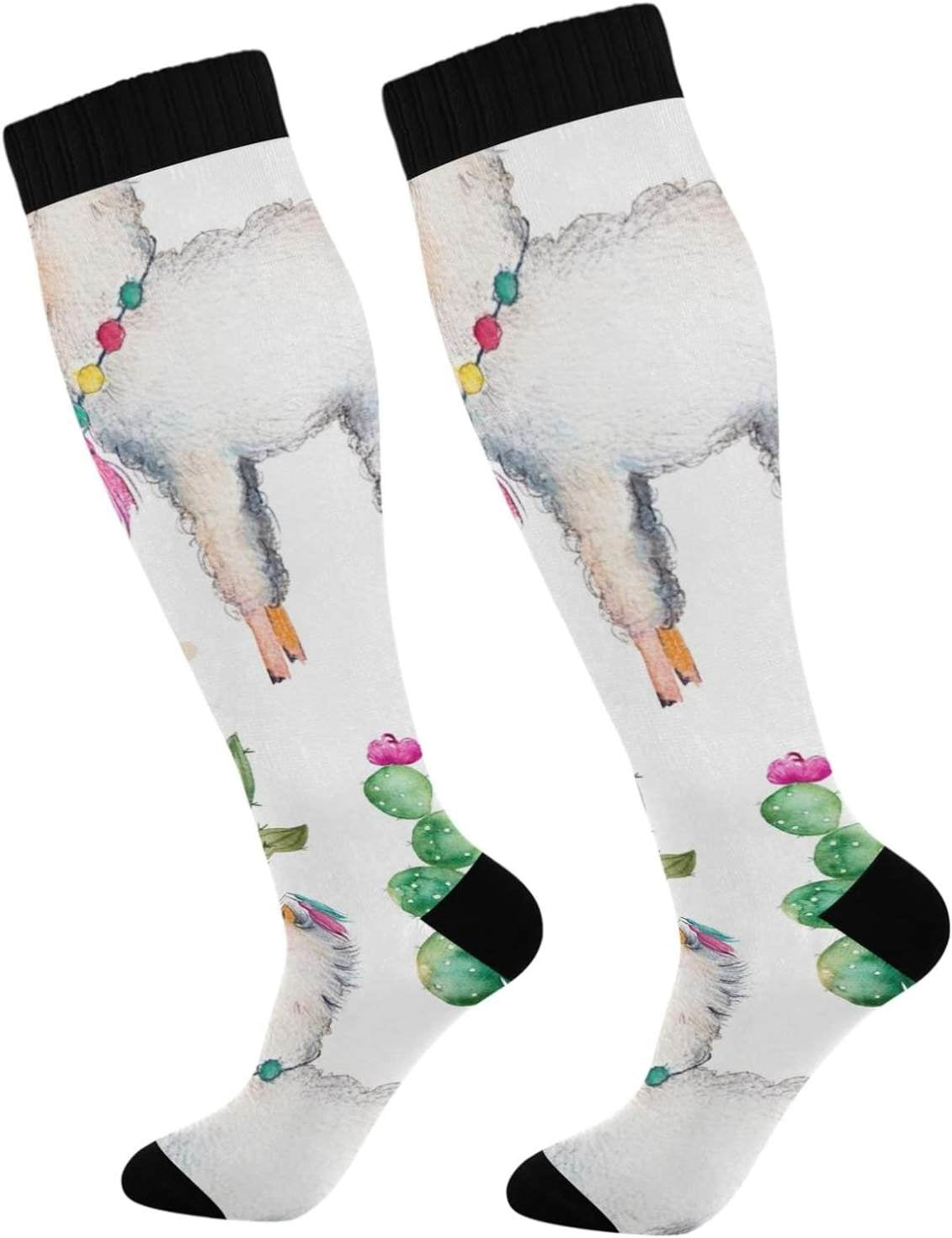 GZHJMY Alpaca Compression Socks, Women Men Long Stocking (20-30mmHg ...
