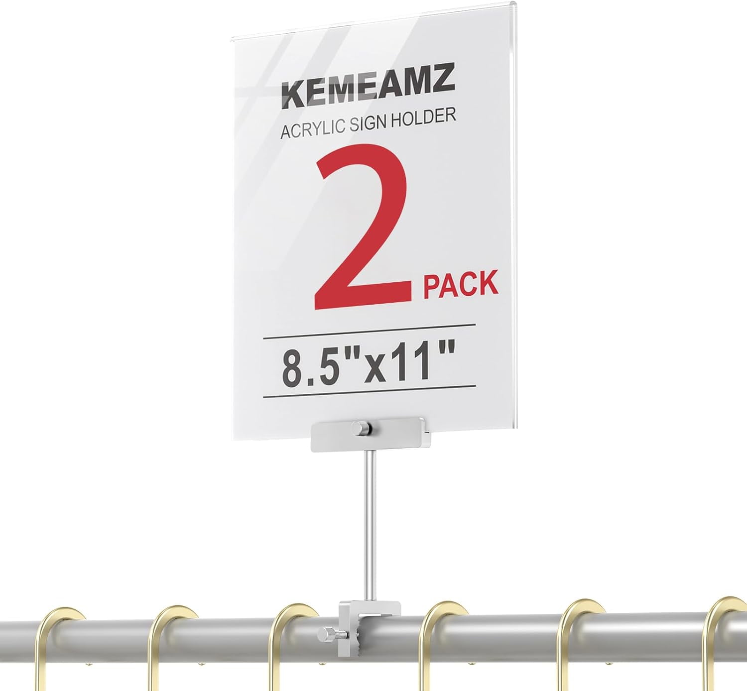 GZHJMY Aluminum Alloy Sign Holder Clamp with 8.5 x 11 Inch Vertical ...