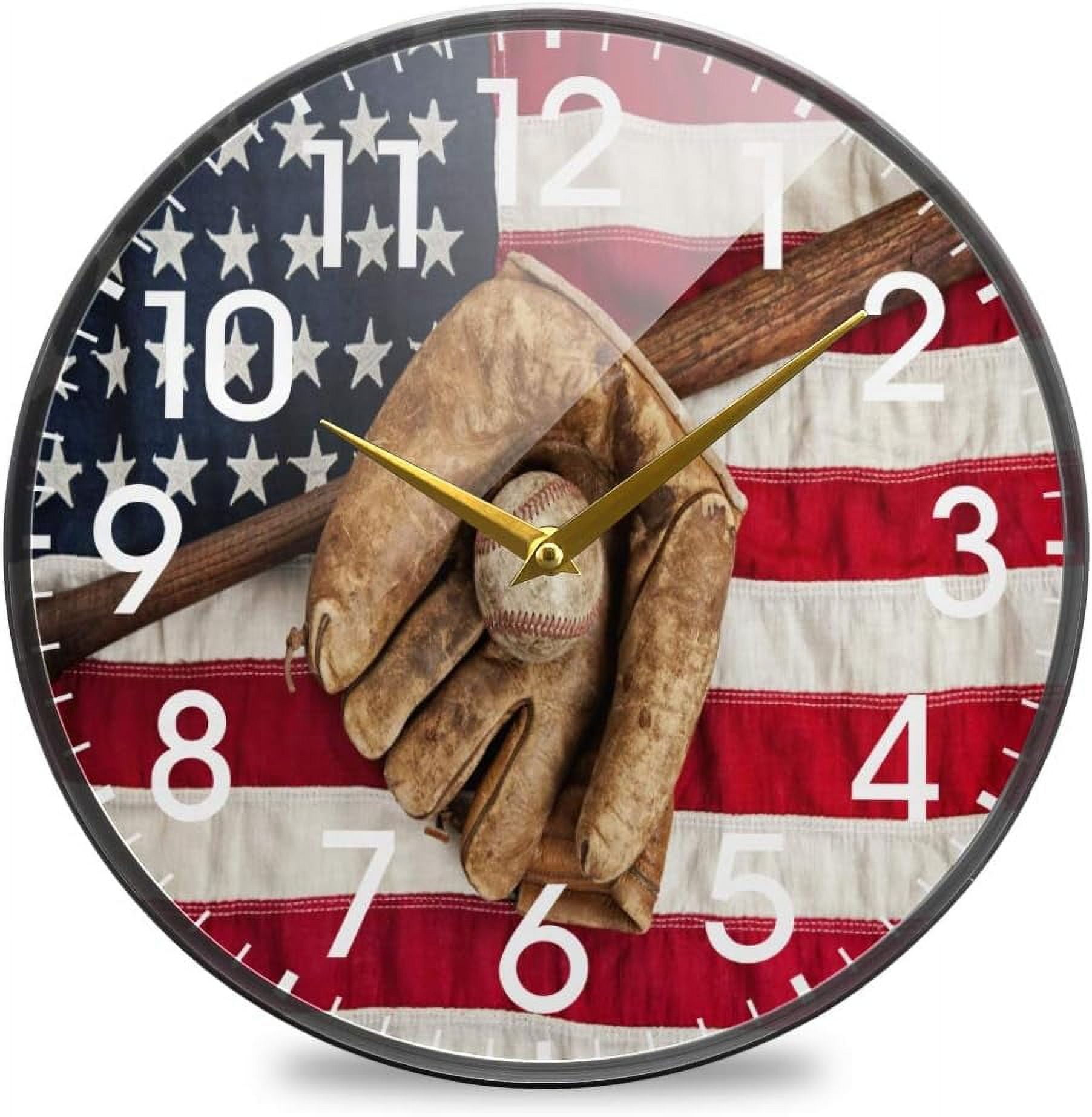 GZHJMY American Flag Baseball Bat Glove Vintage 12 Inch Wooden Round ...