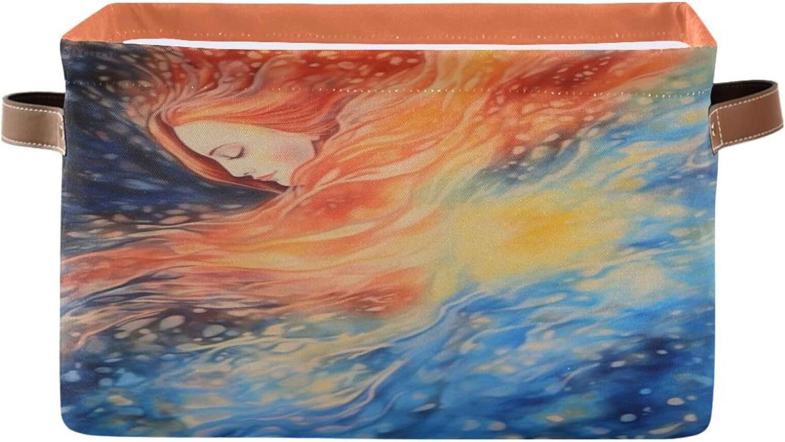 GZHJMY Angel and Flames Storage Bins Foldable Canvas Fabric Storage ...