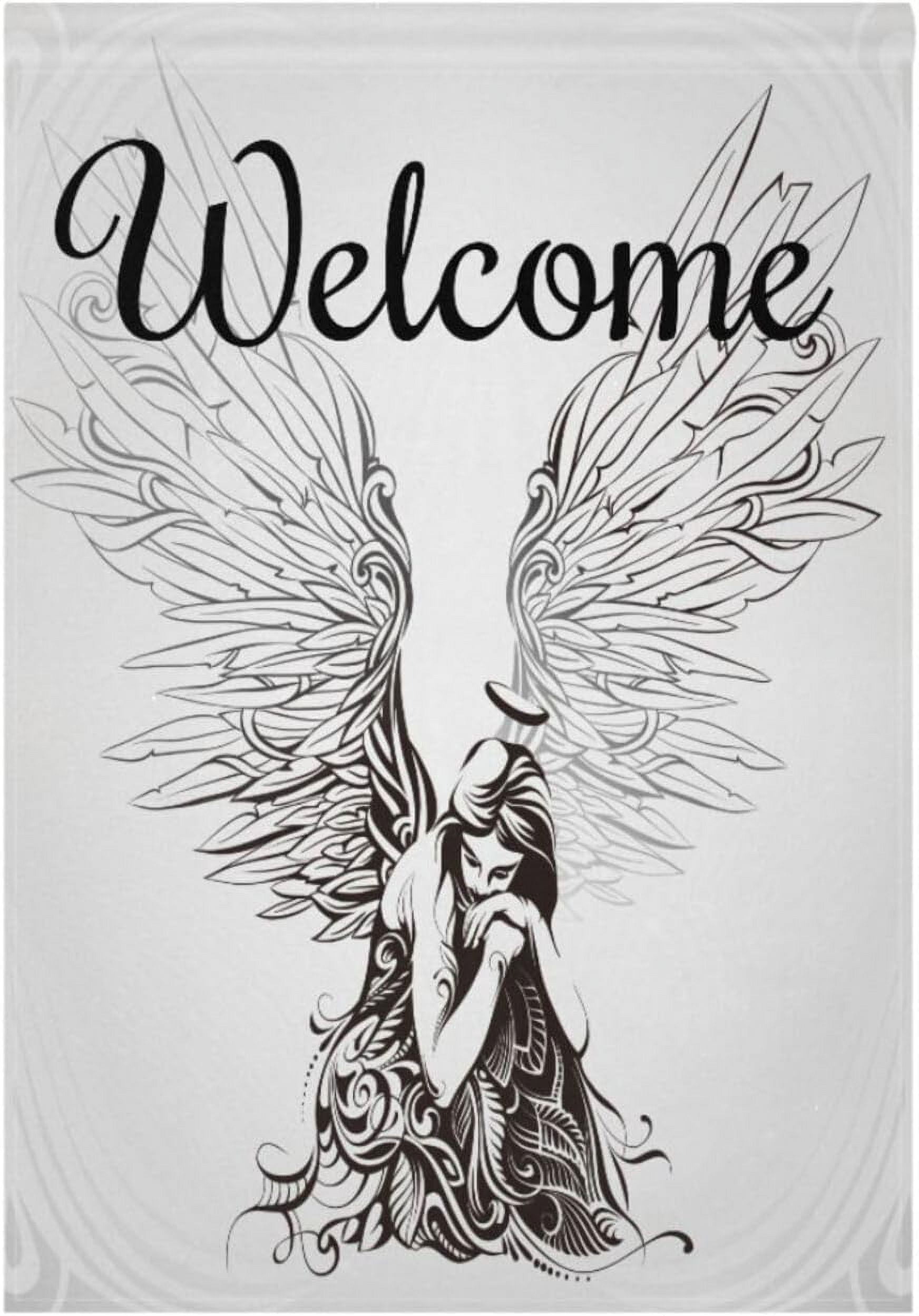 GZHJMY Angel Girl Garden Flag 12 x 18 Inch Vertical Double Sided ...