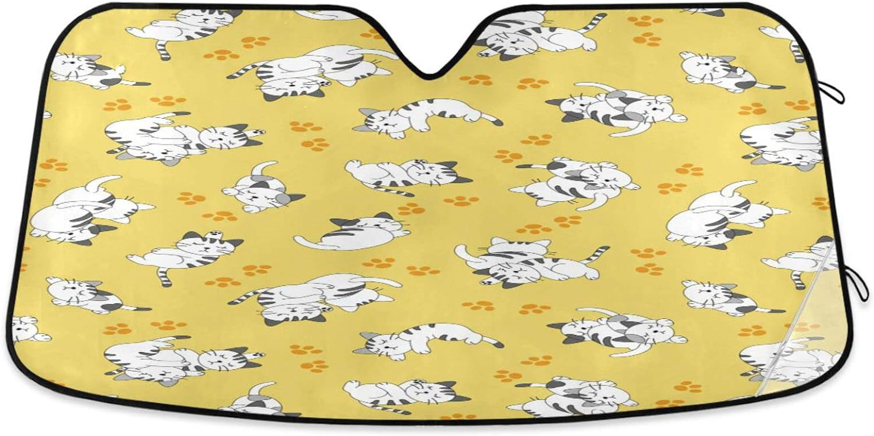 GZHJMY Animal Cat Paw Print Car Windshield Sunshade Front Auto Sun ...