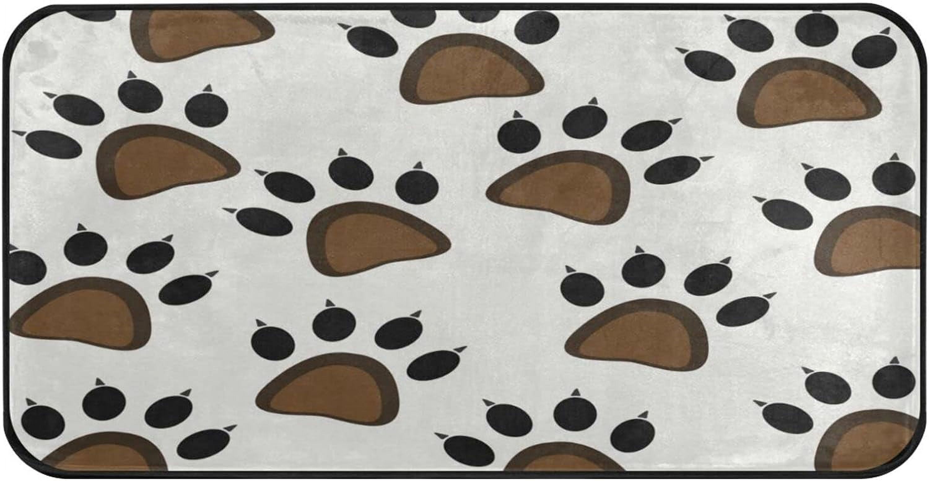 GZHJMY Animal Footprints Kitchen Rug Mat Anti-Fatigue Comfort Floor Mat ...