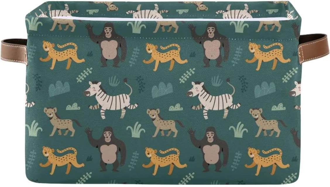 GZHJMY Animals Pattern Rectangular Storage Bin, Collapsible Toy Storage ...
