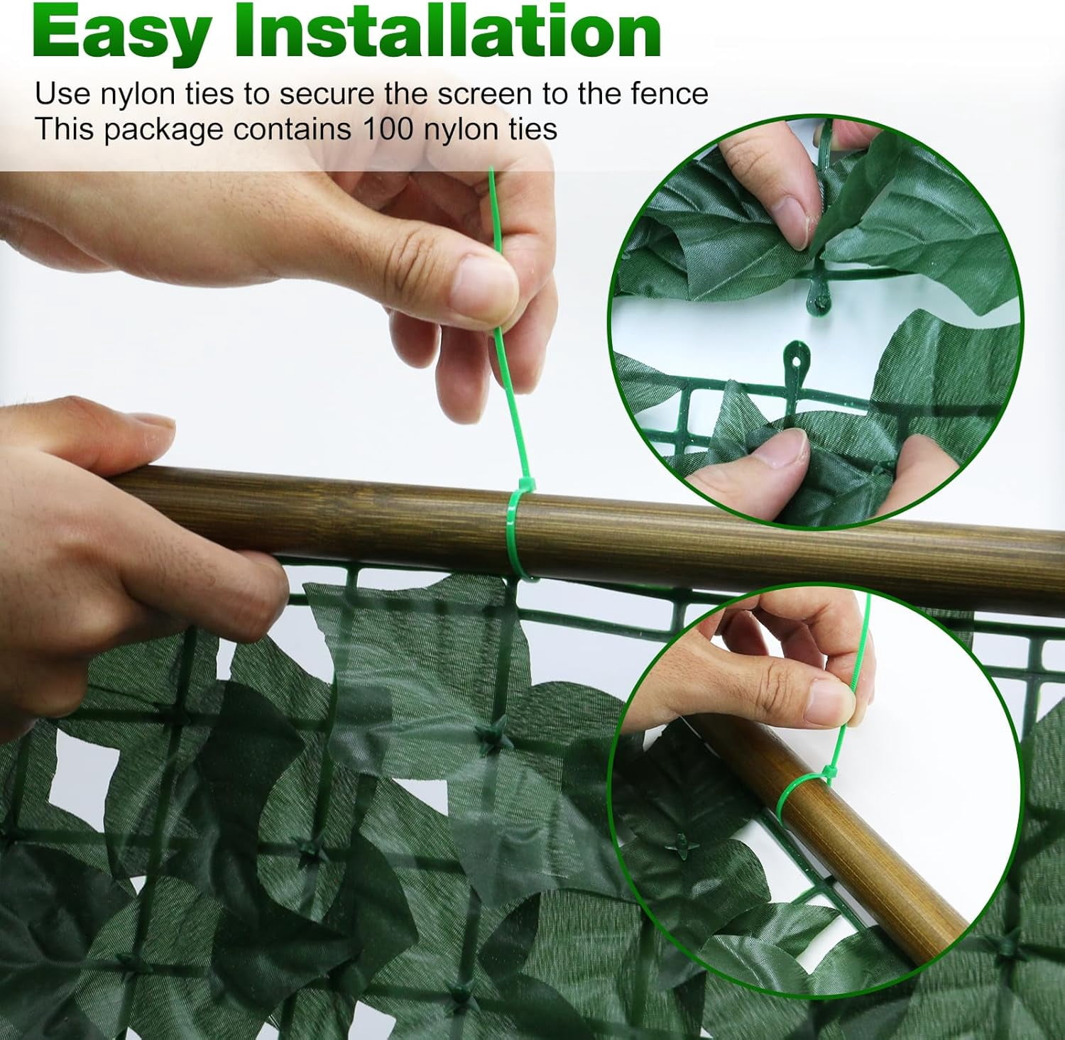 GZHJMY Artificial Ivy Privacy Fence Wall Screen, 40X120 in UV-Anti Faux ...