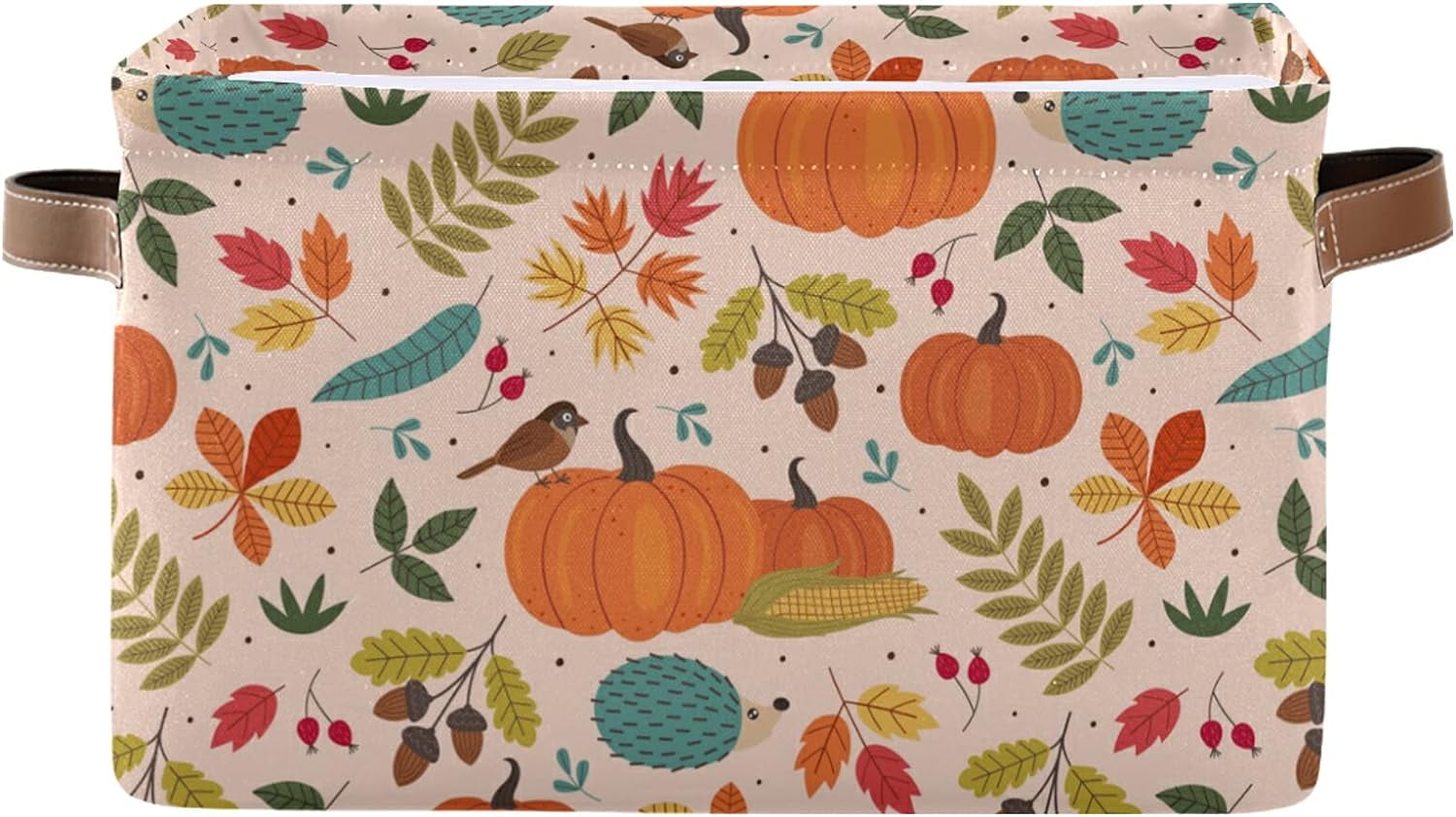 GZHJMY Autumn Colorful Elements Storage Bin Collapsible with Handle ...