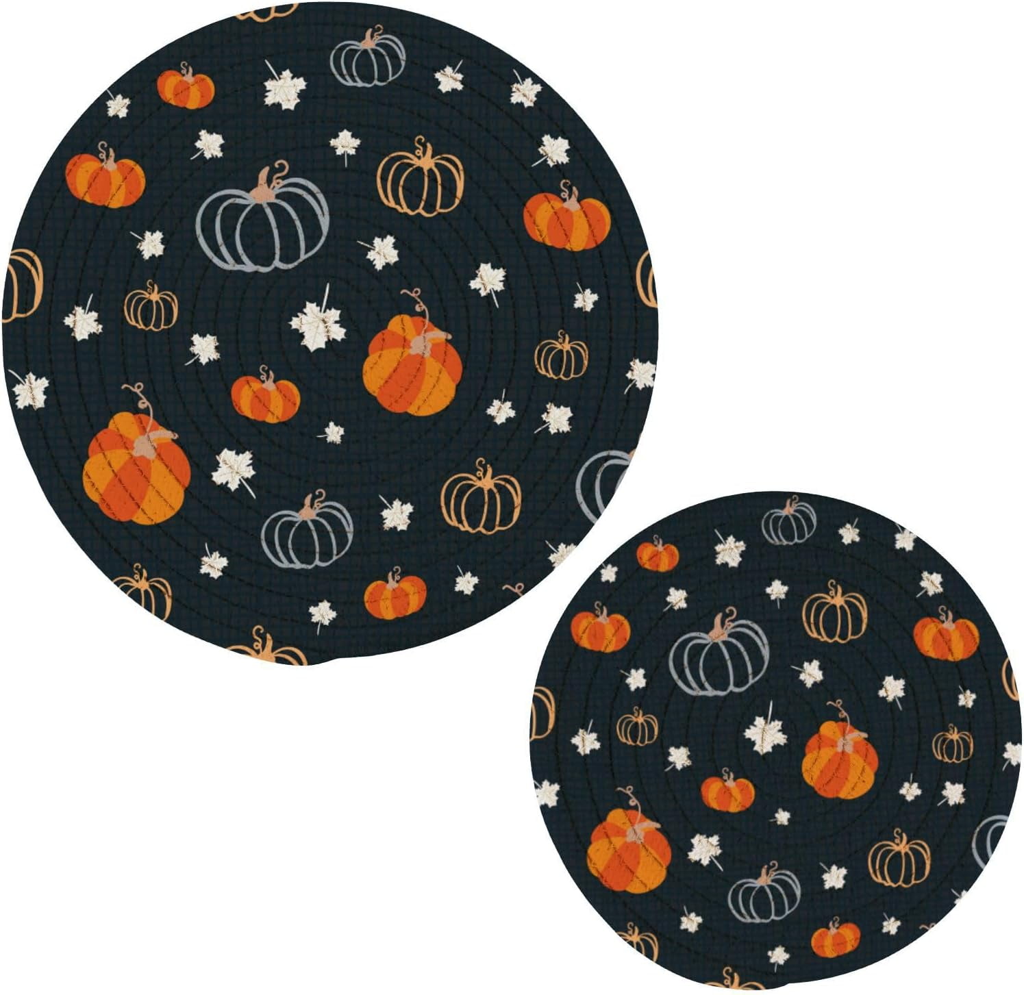 GZHJMY Autumn Harvest Pumpkin Pot Holder Trivets Set of 2, Heat ...