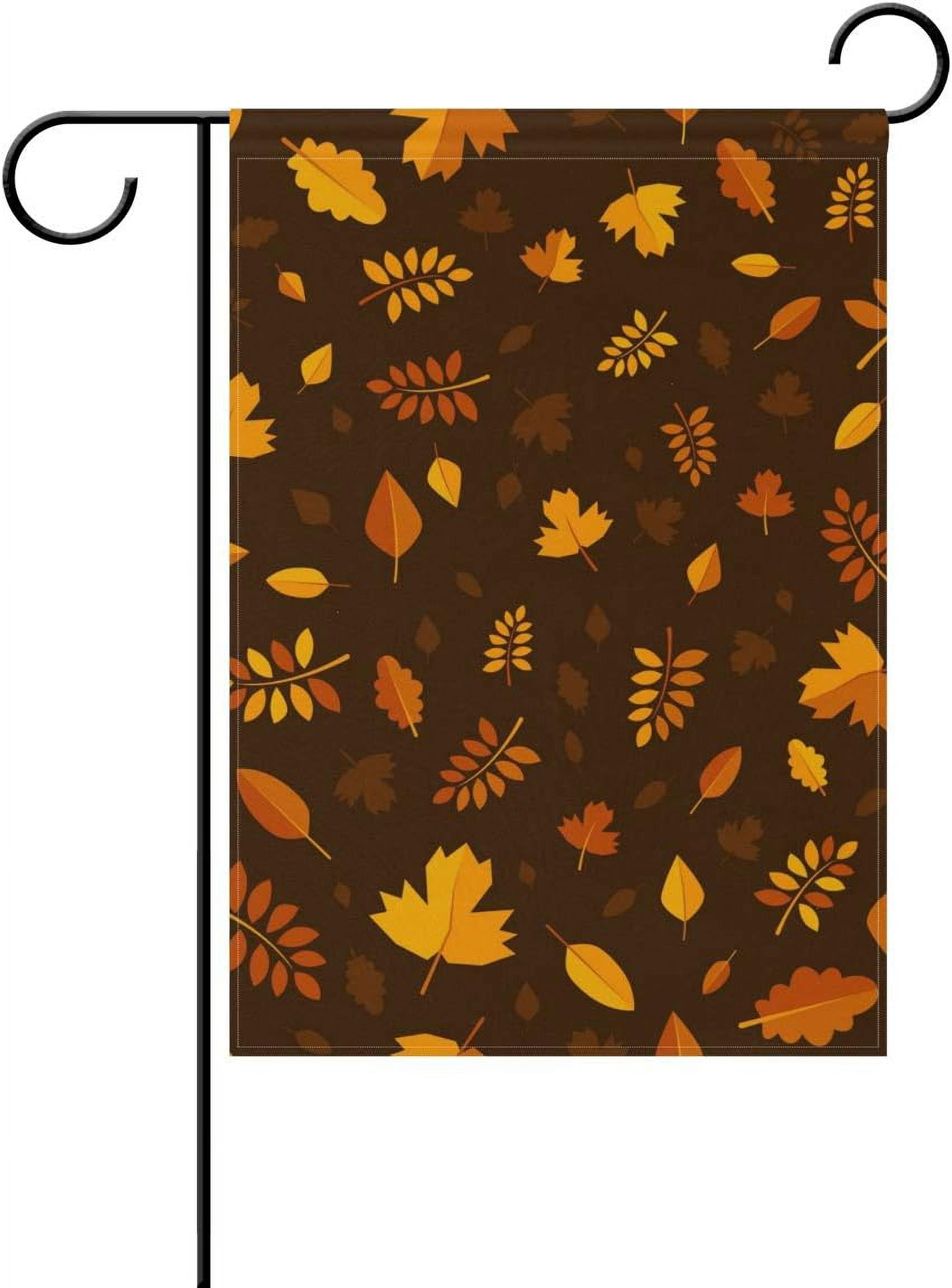GZHJMY Autumn Leave Garden Flag Yard Banner Polyester for Home Flower ...