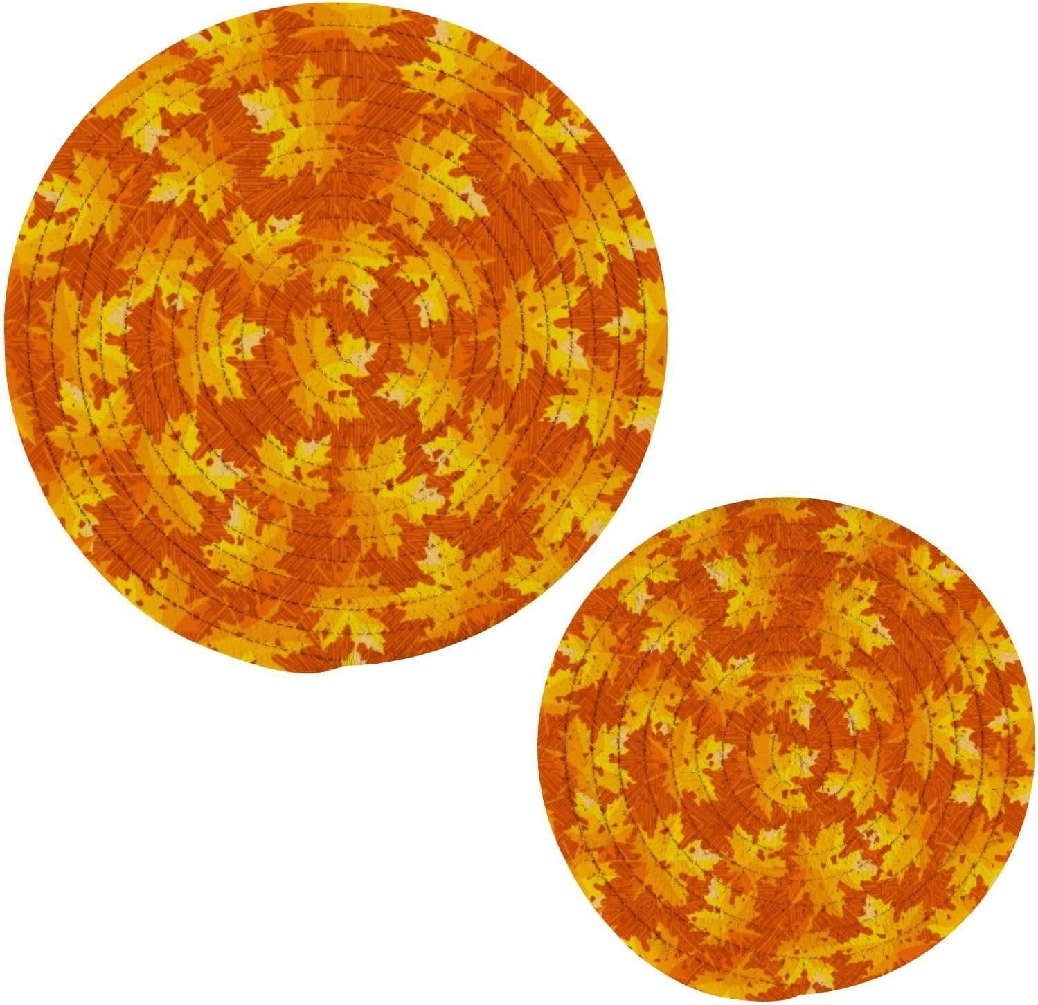 GZHJMY Autumn Maple Leaf Pot Holder Trivets Set of 2, Heat Resistant ...