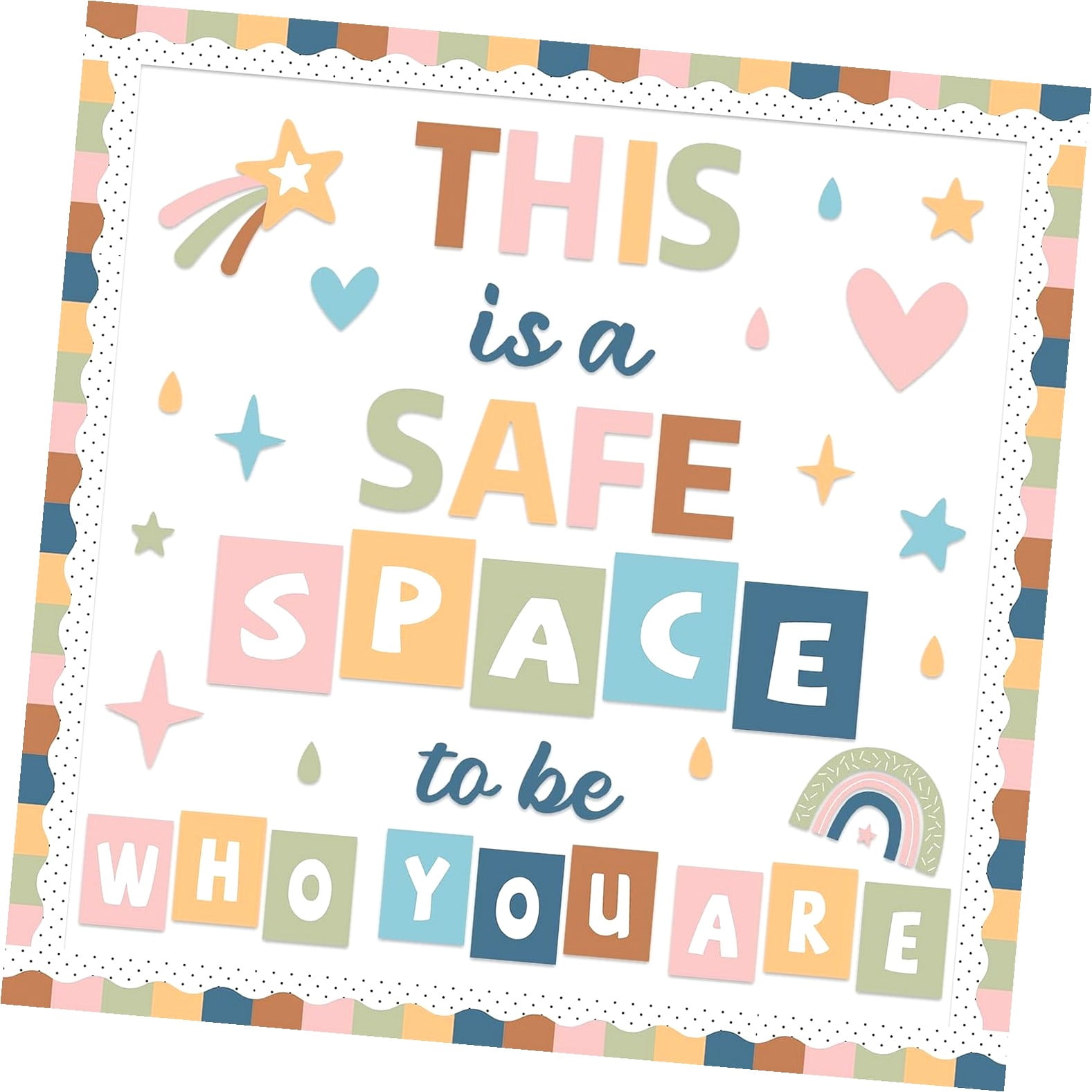 GZHJMY Back to Bulletin Decoration Set This is Safe Place Classroom ...