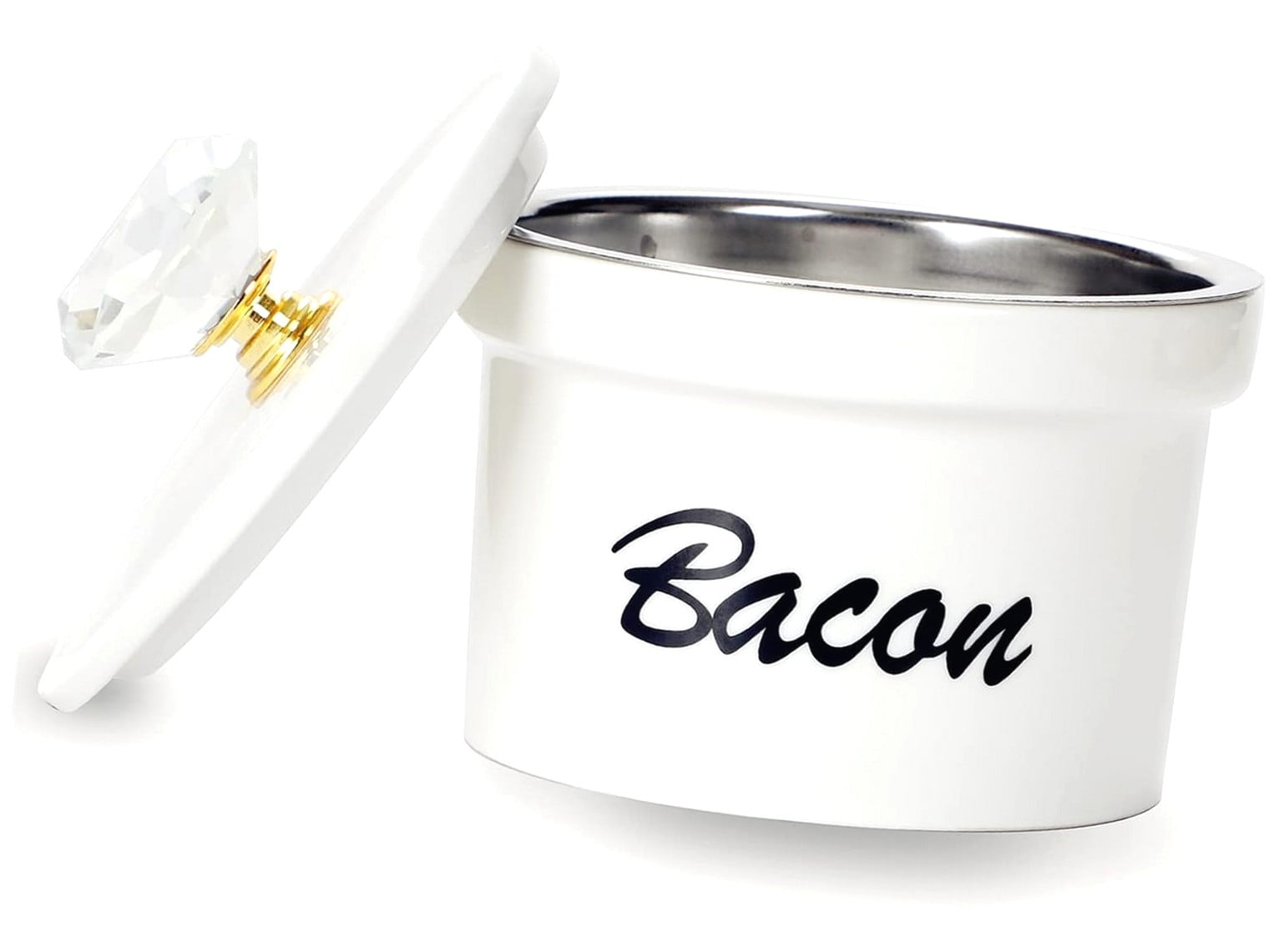 GZHJMY Bacon Container with Lid and Strainer, 12.5 oz Ceramic Frying ...
