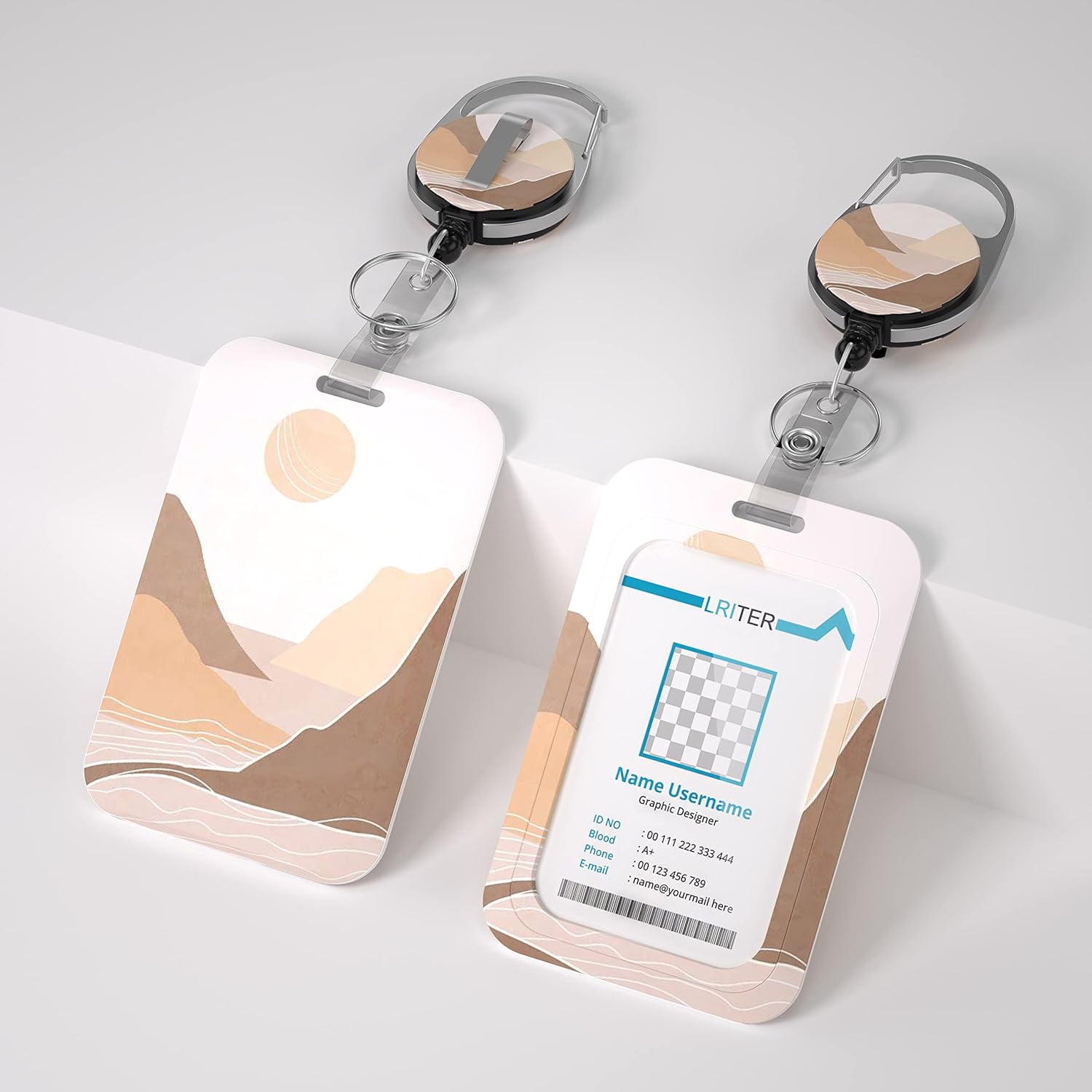 GZHJMY Badge Holder and Heavy Duty Retractable clip,Id Card Holder whit ...