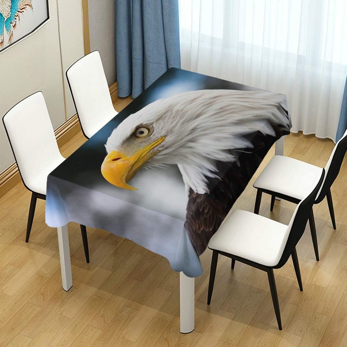 GZHJMY Bald Headed Eagles Rectangle Tablecloth for Kitchen Dining Room ...