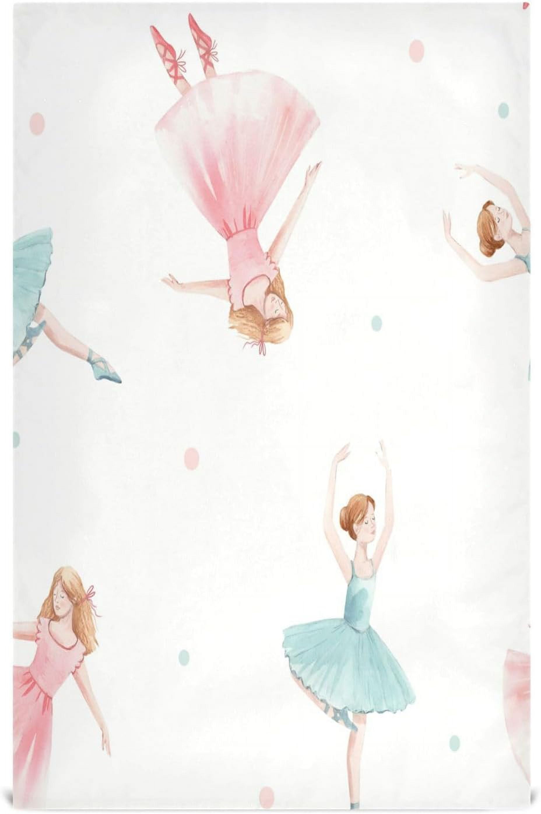 GZHJMY Ballet Girl Kitchen Dish Towel 4 Pack, Soft Absorbent Dishcloths ...