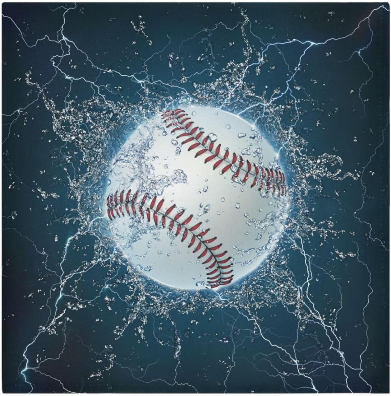 GZHJMY Baseball Ball on Water Satin Napkins 20x20 in,Soft Washable ...
