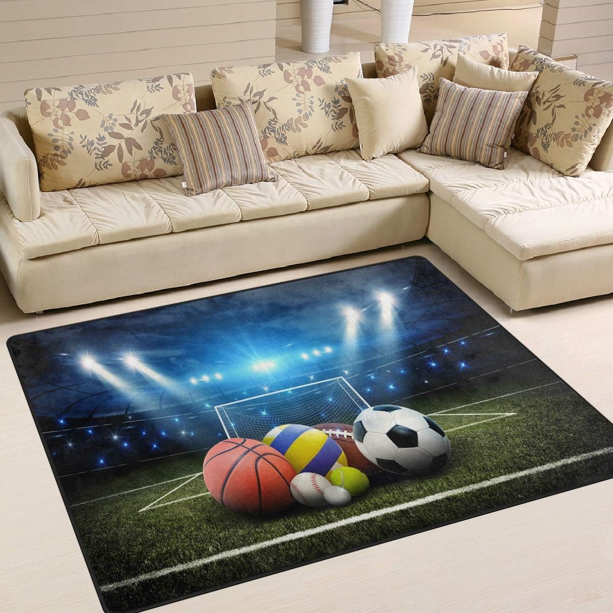 GZHJMY Baseball Basketball Tennis Soccer Football Ball in Stadium Area ...