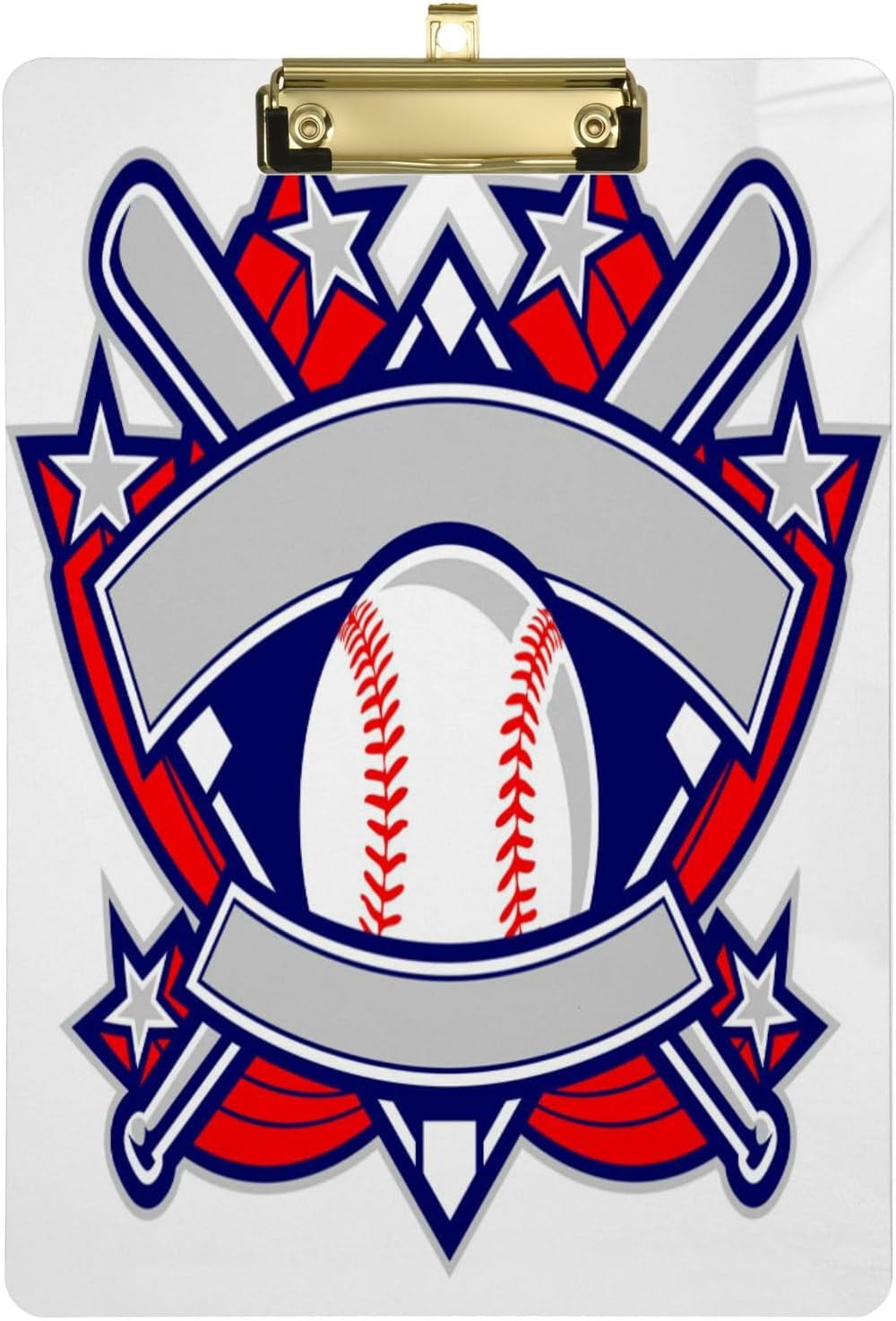 GZHJMY Baseball Clipboard A4 Standard Size Decorative Clipboard with Low Profile Metal Clip for ...