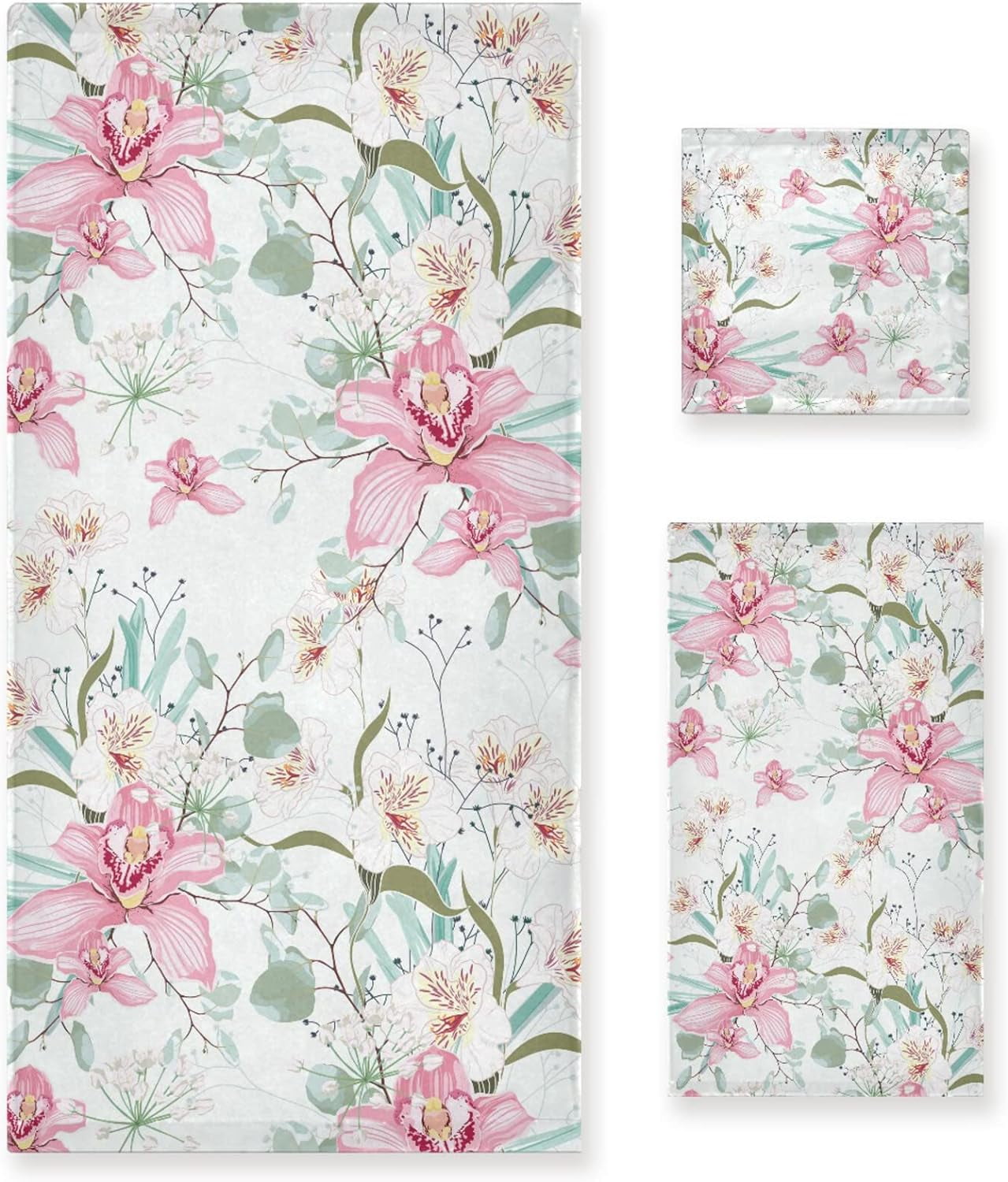 GZHJMY Bath Towel Sets for Bathroom Hand Towels Fingertip Towels White ...