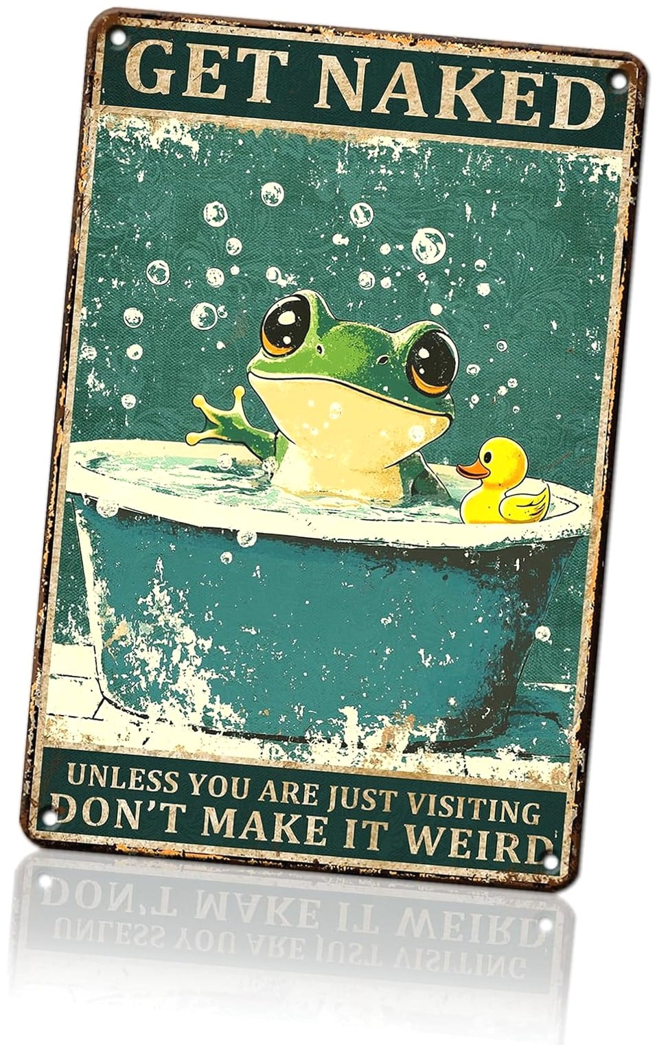 GZHJMY Bathroom Metal Sign Humorous Shower Room Poster Bathroom Toilet ...