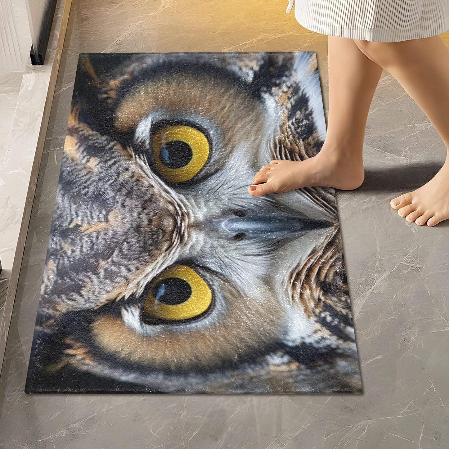 GZHJMY Bathroom Rug Cute Owl Soft and Absorbent Bathroom Carpet Non ...