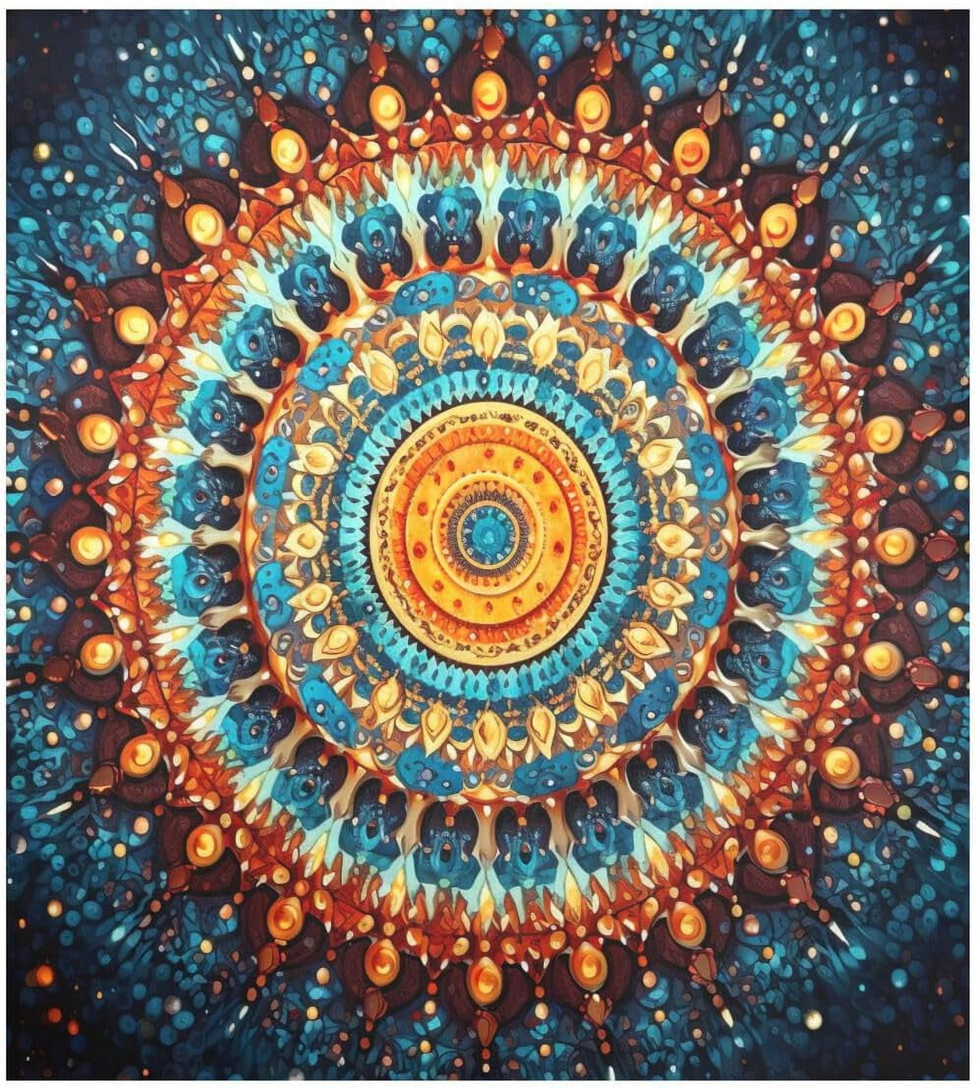 GZHJMY Beautiful Mandala Pattern Dishwasher Magnet Cover 20x26in ...