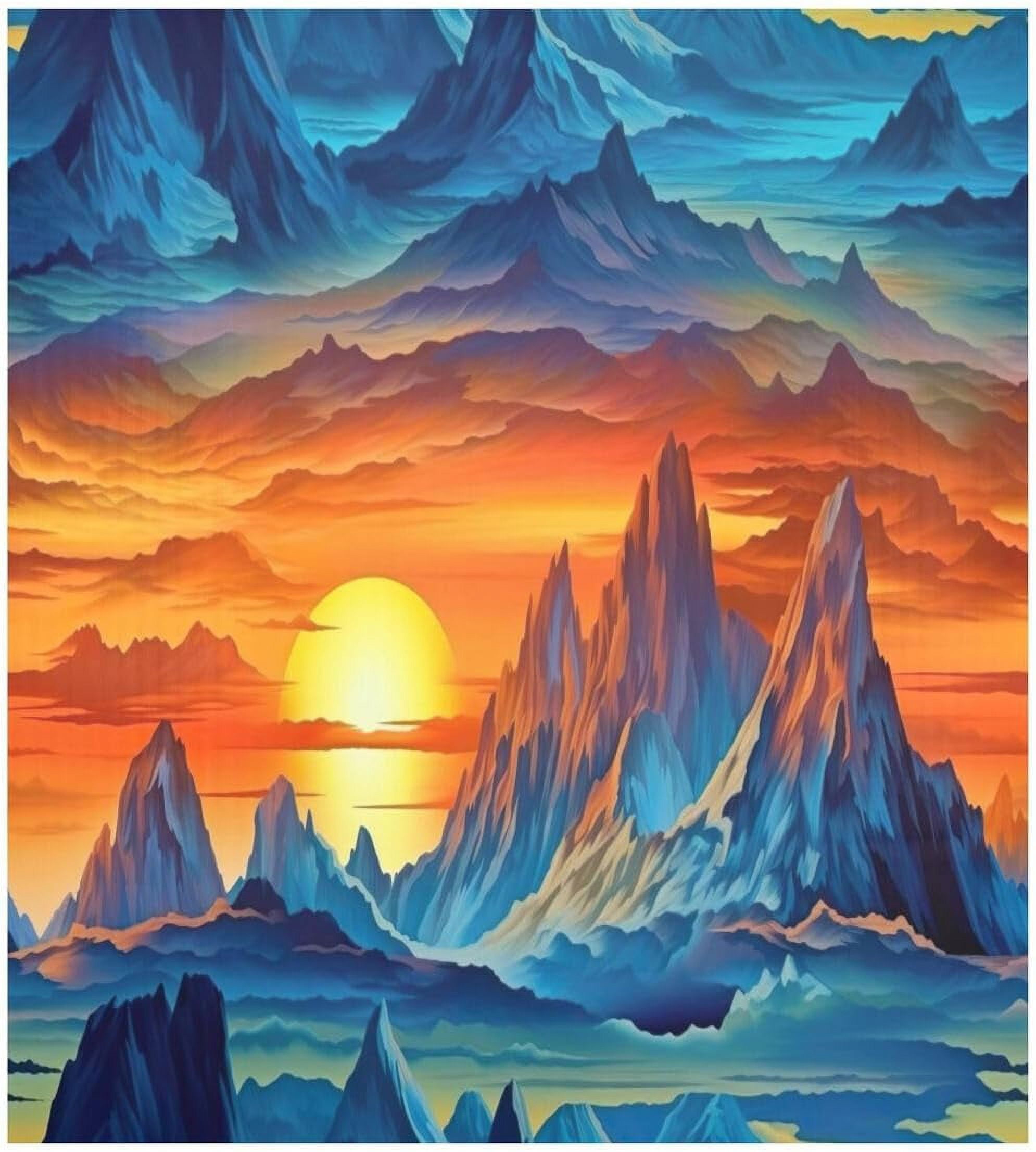 GZHJMY Beautiful Peaks and Sunset Glow Dishwasher Magnet Cover 20x26in ...