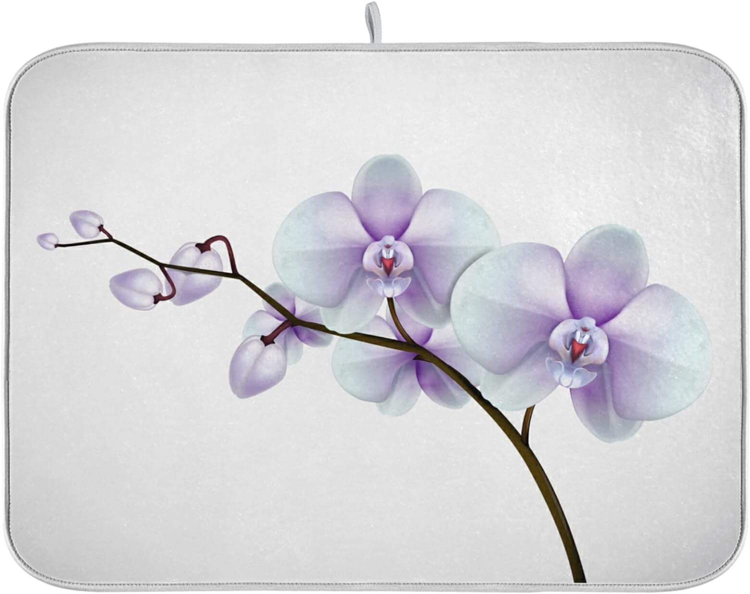 GZHJMY Beautiful Purple Orchids Flower Absorbent Dish Drying Mat ...