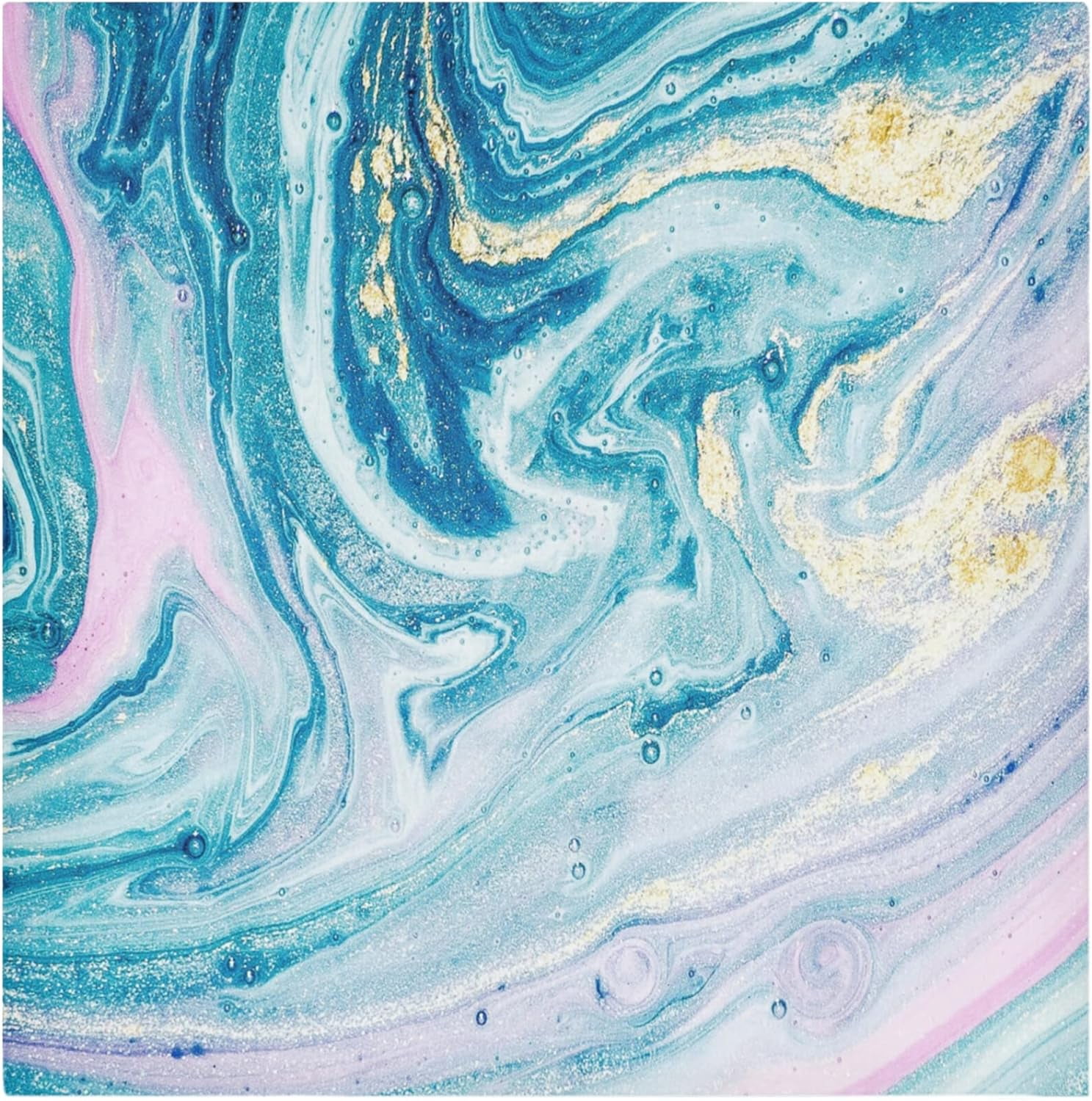 GZHJMY Beautiful Turquoise Pink Marble Cloth Napkins, Set of 1 20 x 20 ...