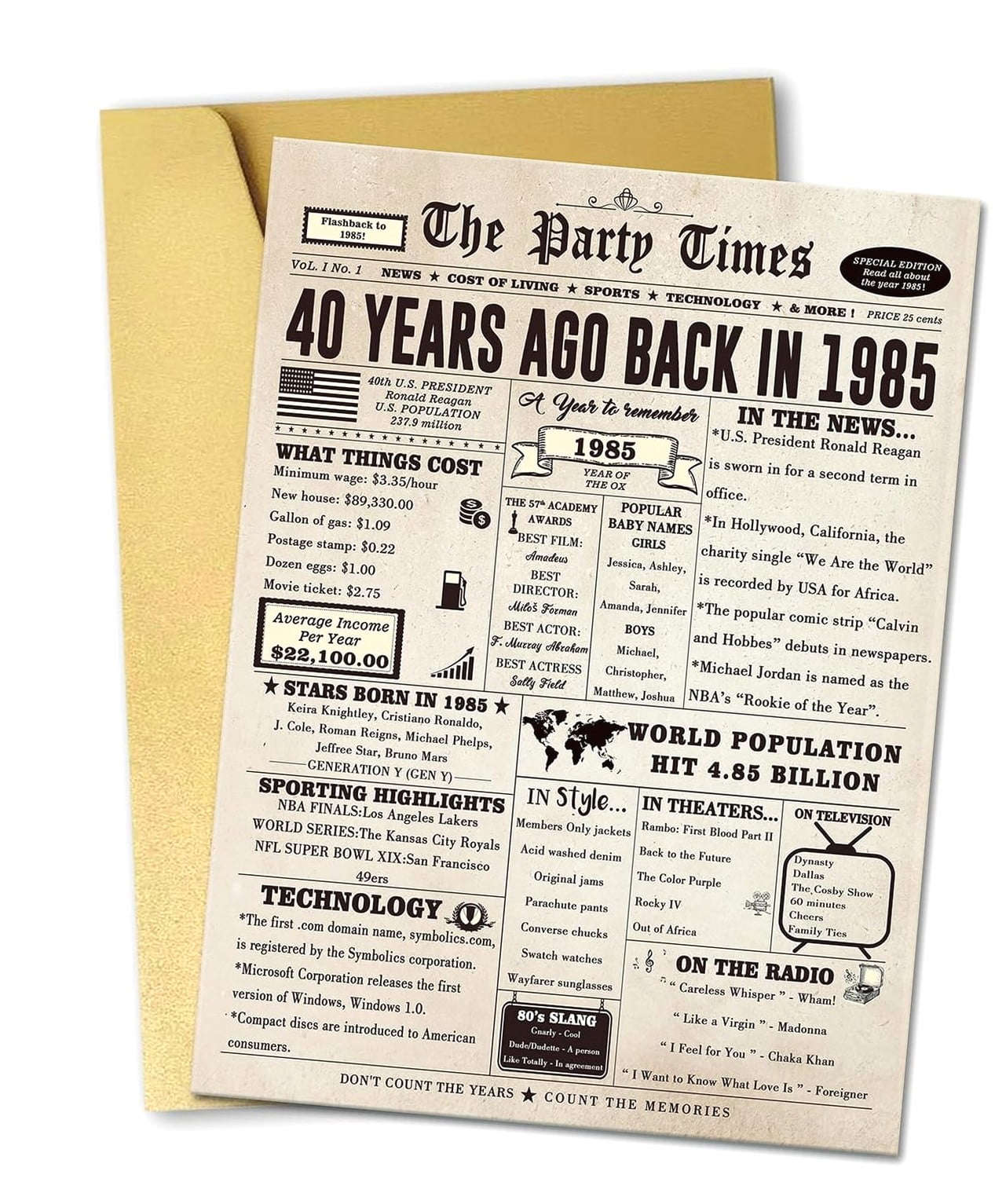 GZHJMY Big 40th Birthday Card for , Funny 40 Year Old Birthday Card for ...