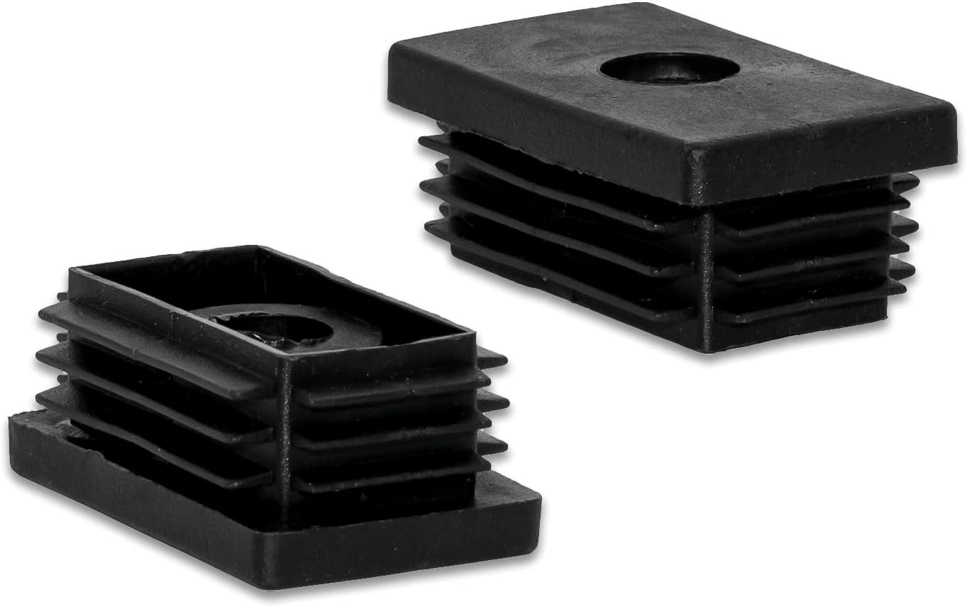 GZHJMY Black M10 Threaded Plastic Plugs Rectangle Tube End Caps Tubing ...