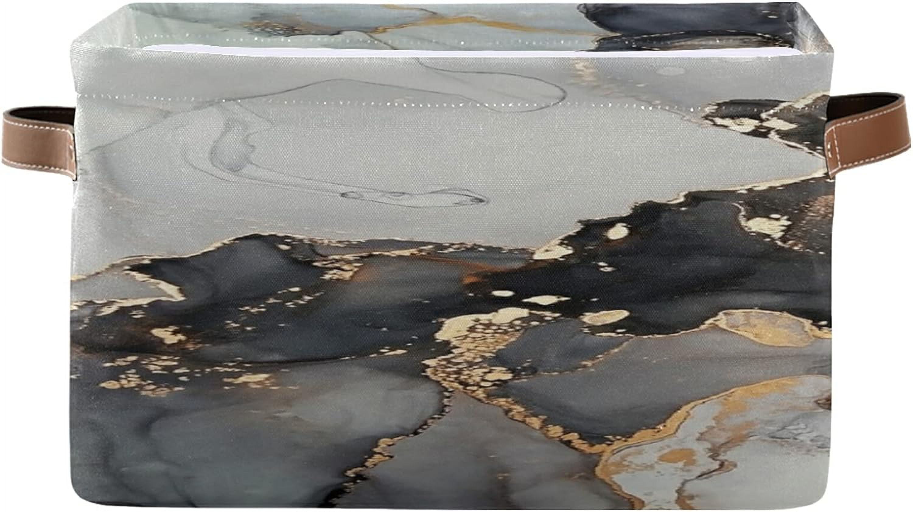 GZHJMY Black White Marble Texture Storage Bin for Toy Storage Basket ...