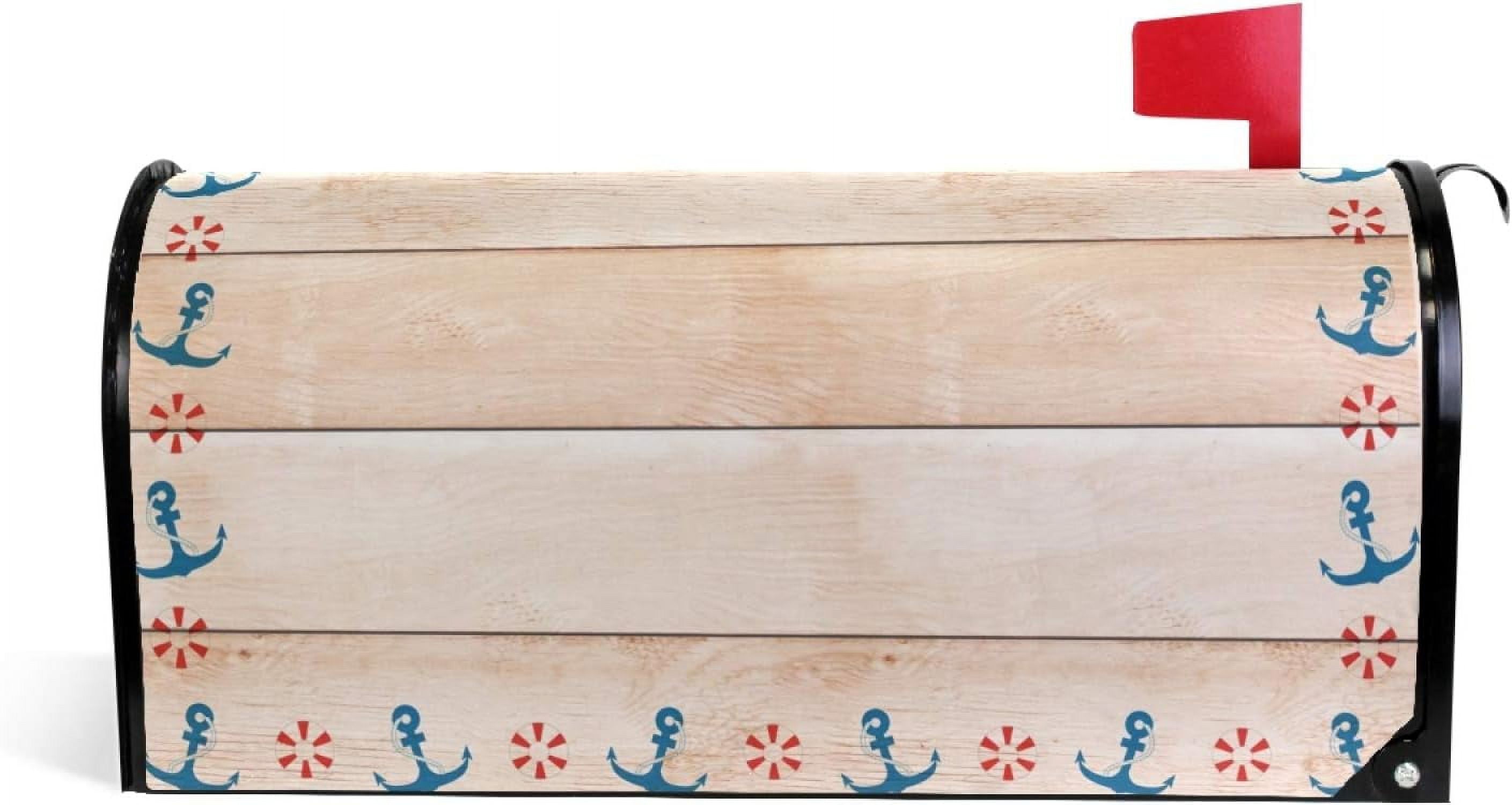 GZHJMY Blue Anchors Magnetic Mailbox Cover Letter Post Box Cover ...