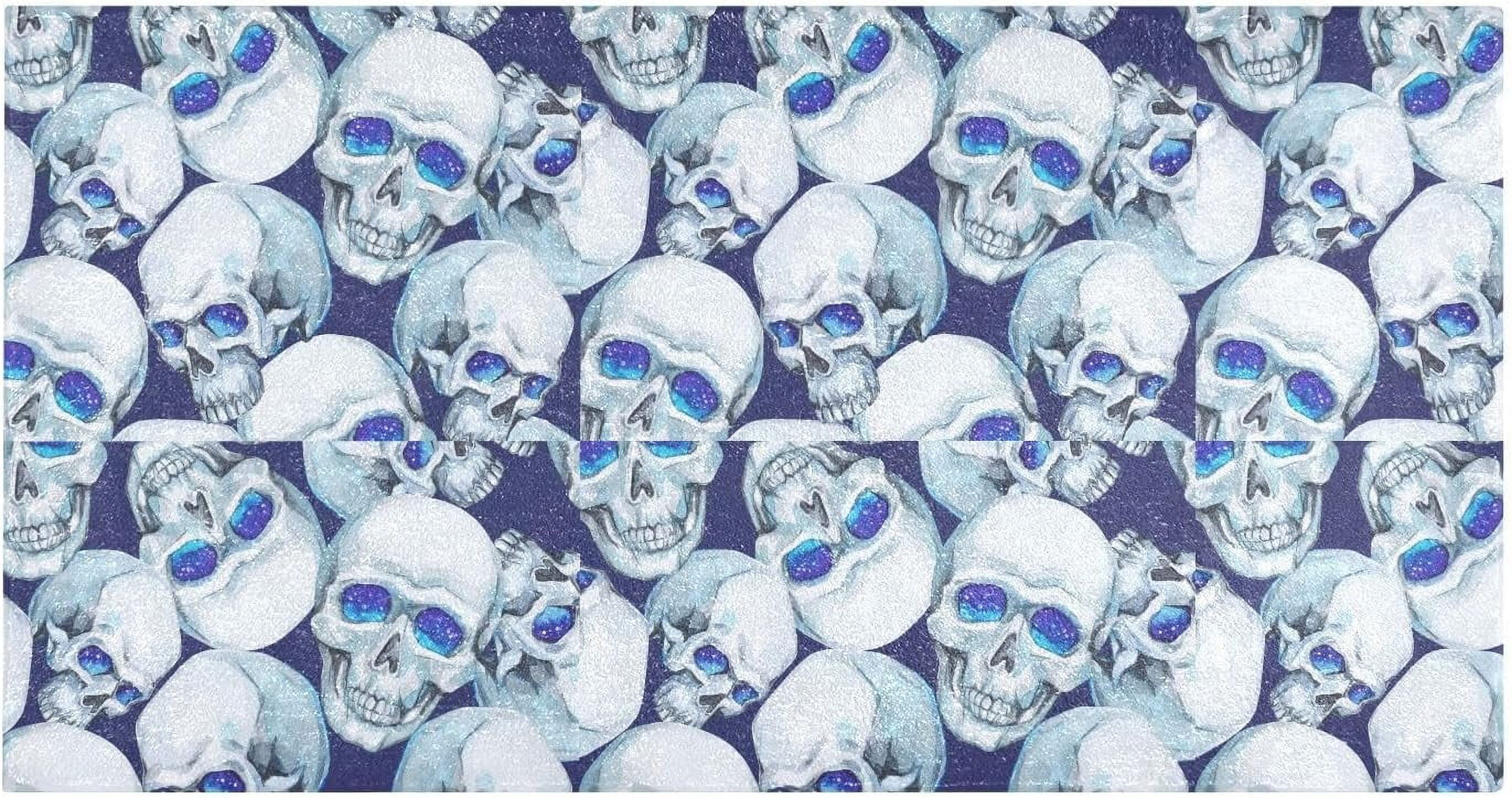GZHJMY Blue Eyes Skull Bathroom Rugs Floor Mats Non-Slip Soft Absorbent ...