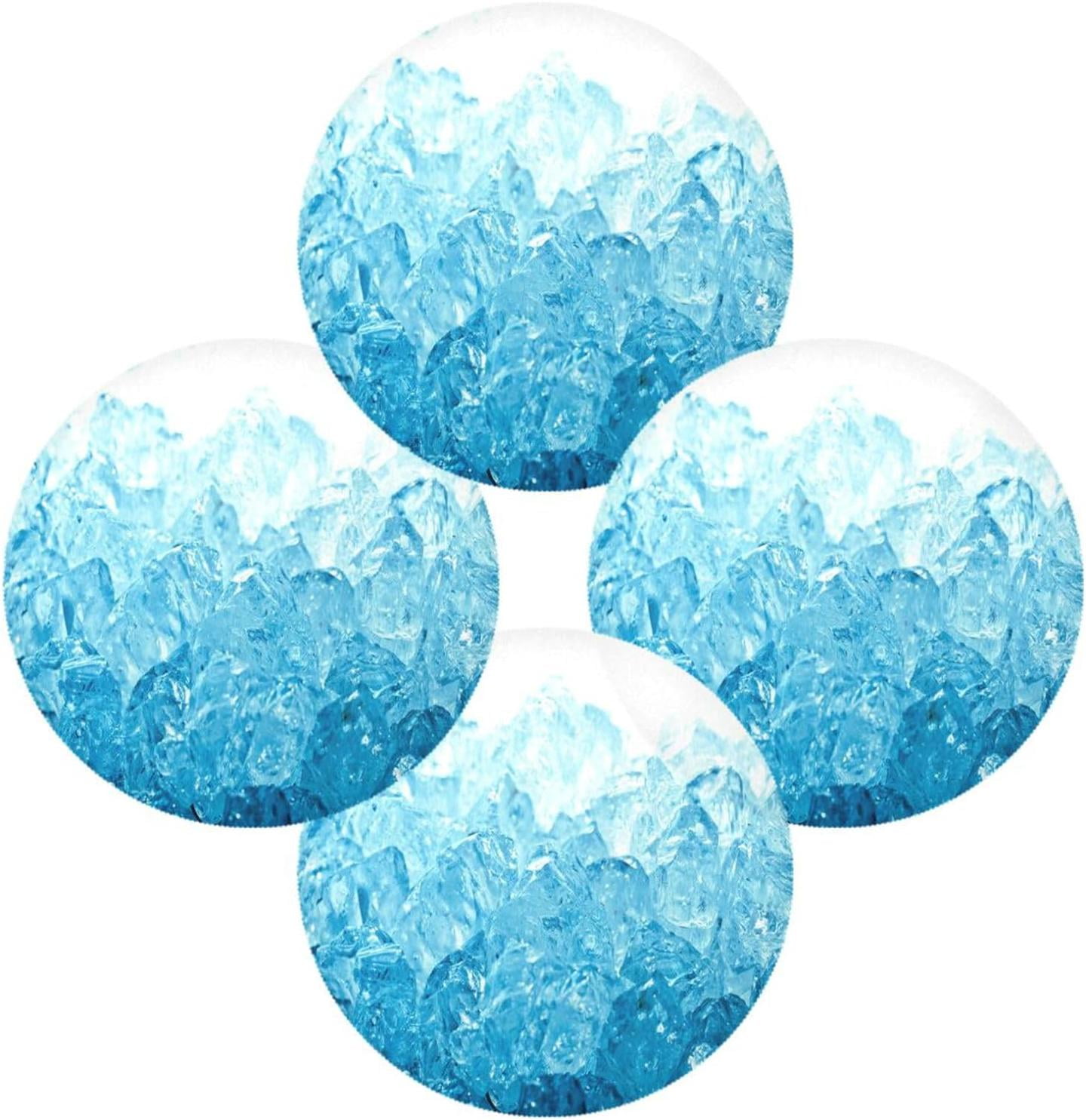 GZHJMY Blue Ice Cube Round Placemats, 4 Pack Table Mats for Kitchen ...