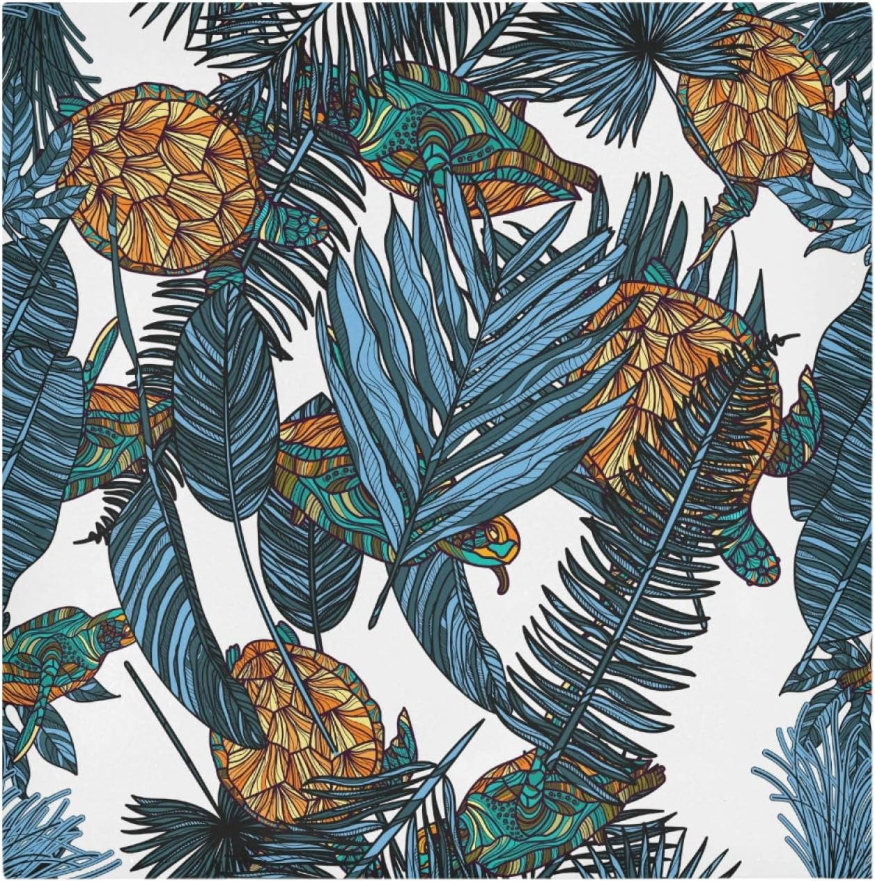 GZHJMY Blue Leaves Turtle Cloth Dinner Napkins Everyday Use 20" × 20 ...