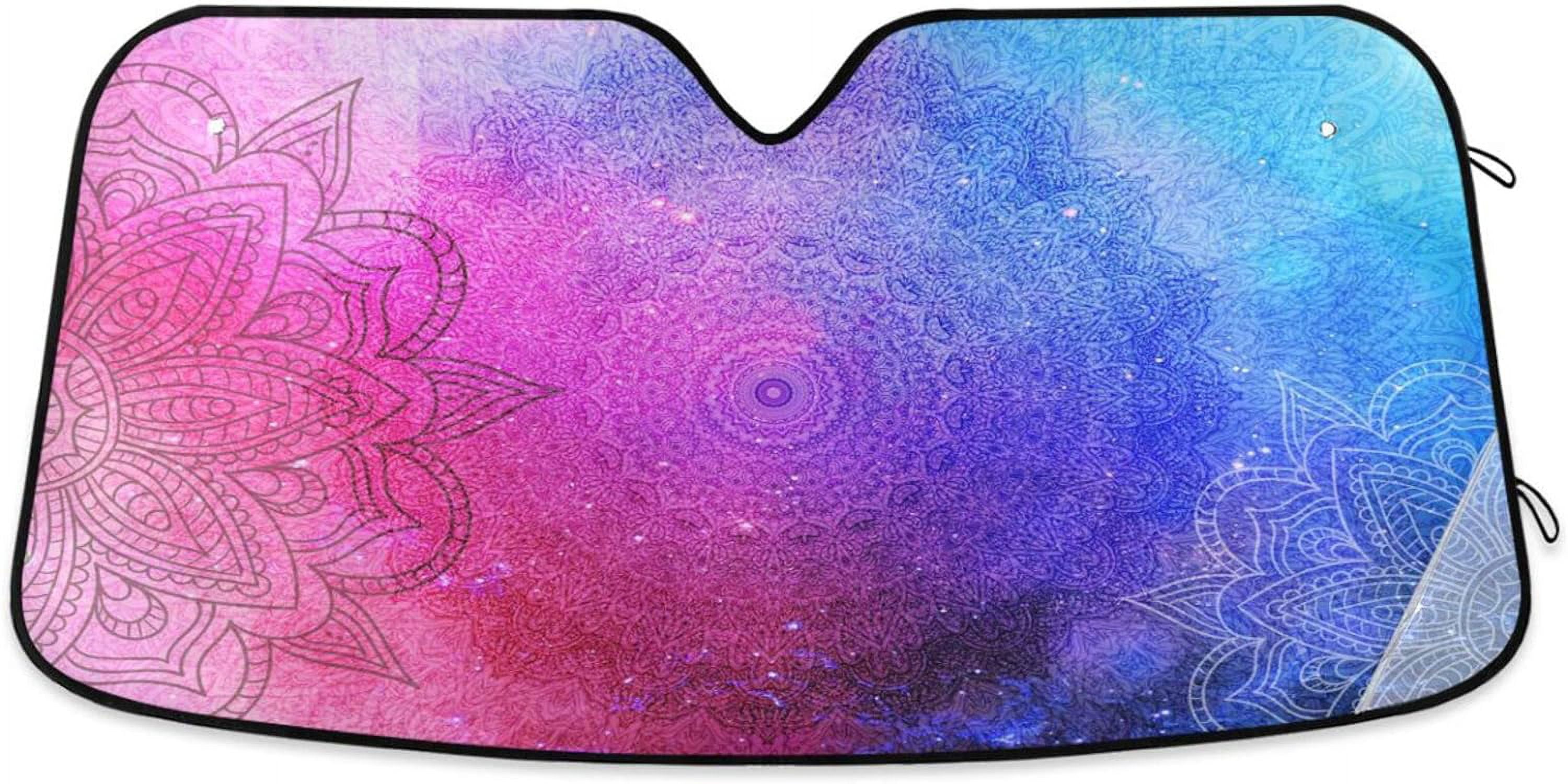 GZHJMY Blue Mandalas Car Windshield Sunshade Front Auto Sun Shield ...