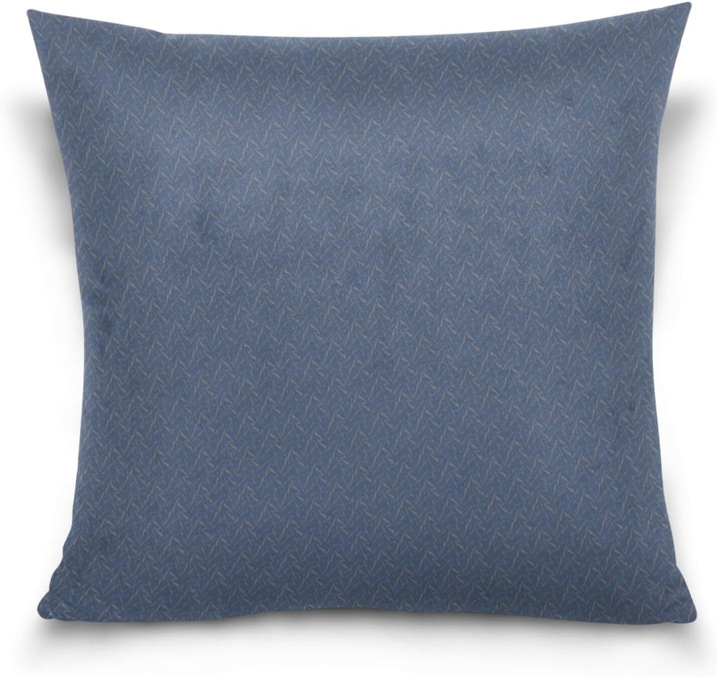 GZHJMY Blue Pattern Pillow Cover 20 x 20 Inch, Soft Decorative Cushion ...
